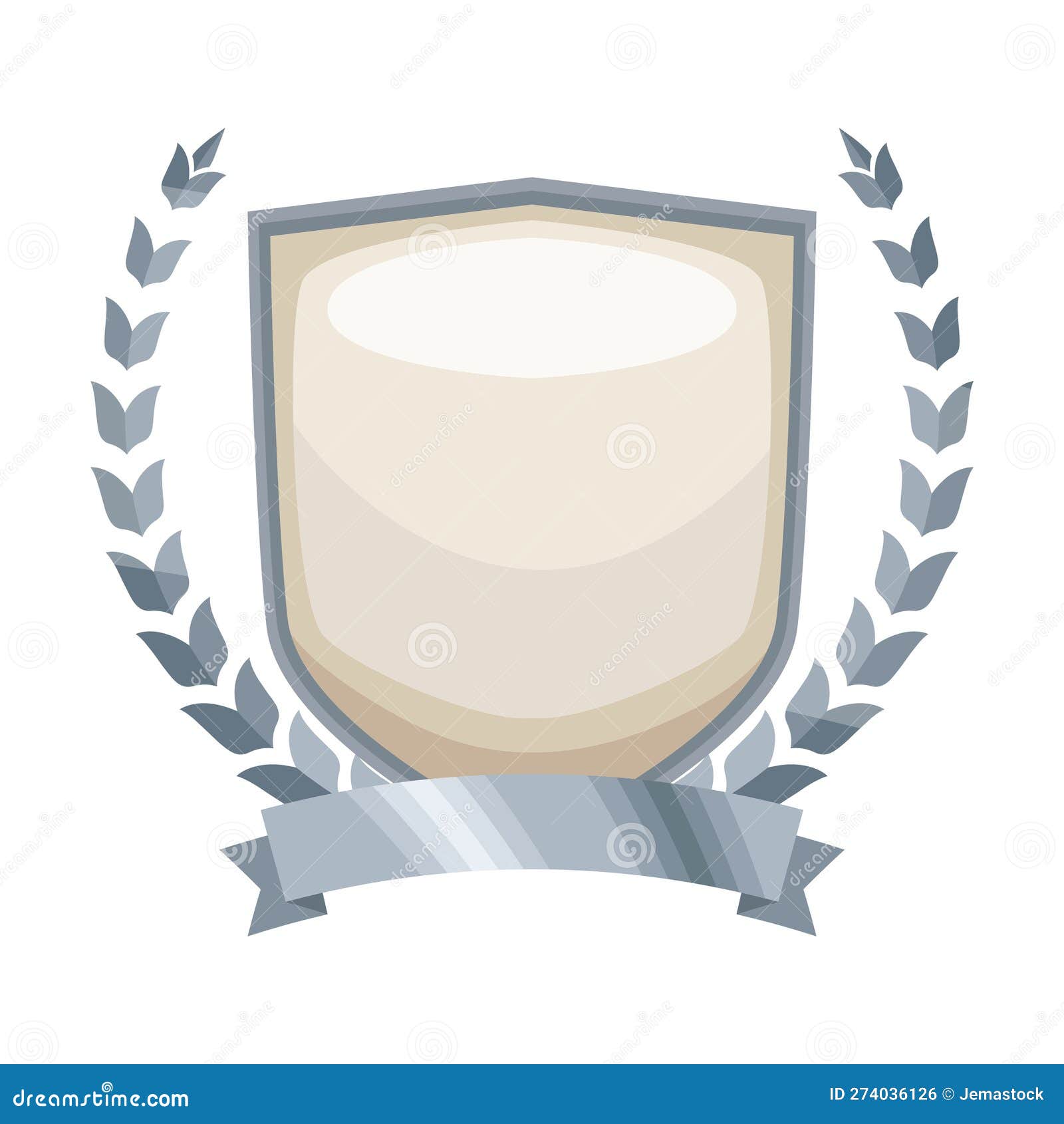 Silver Shield Award with Ribbon Stock Vector - Illustration of retro ...