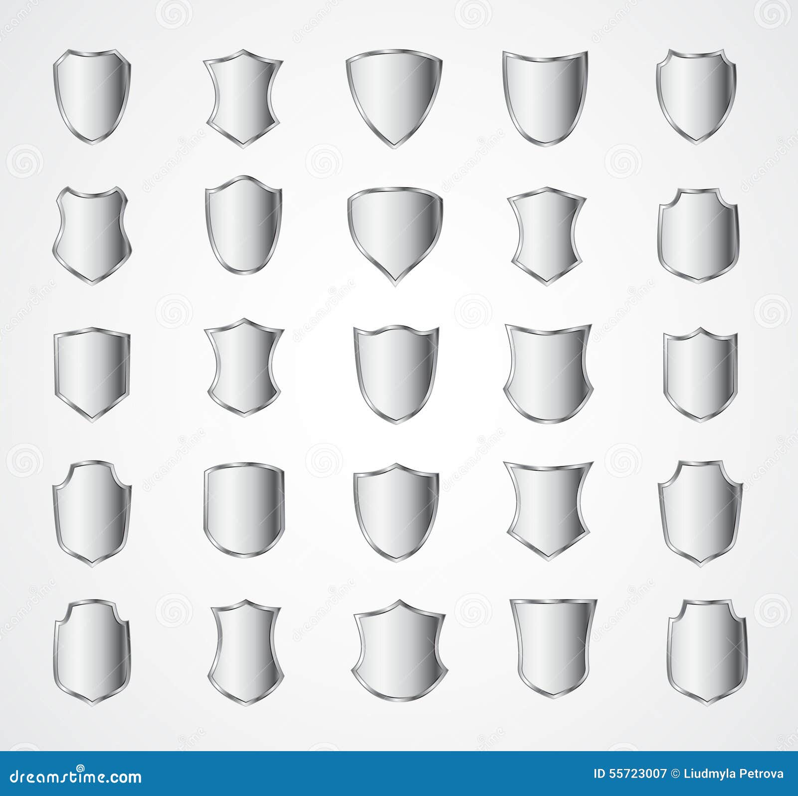 Shield Shapes Cartoon Vector | CartoonDealer.com #47042125