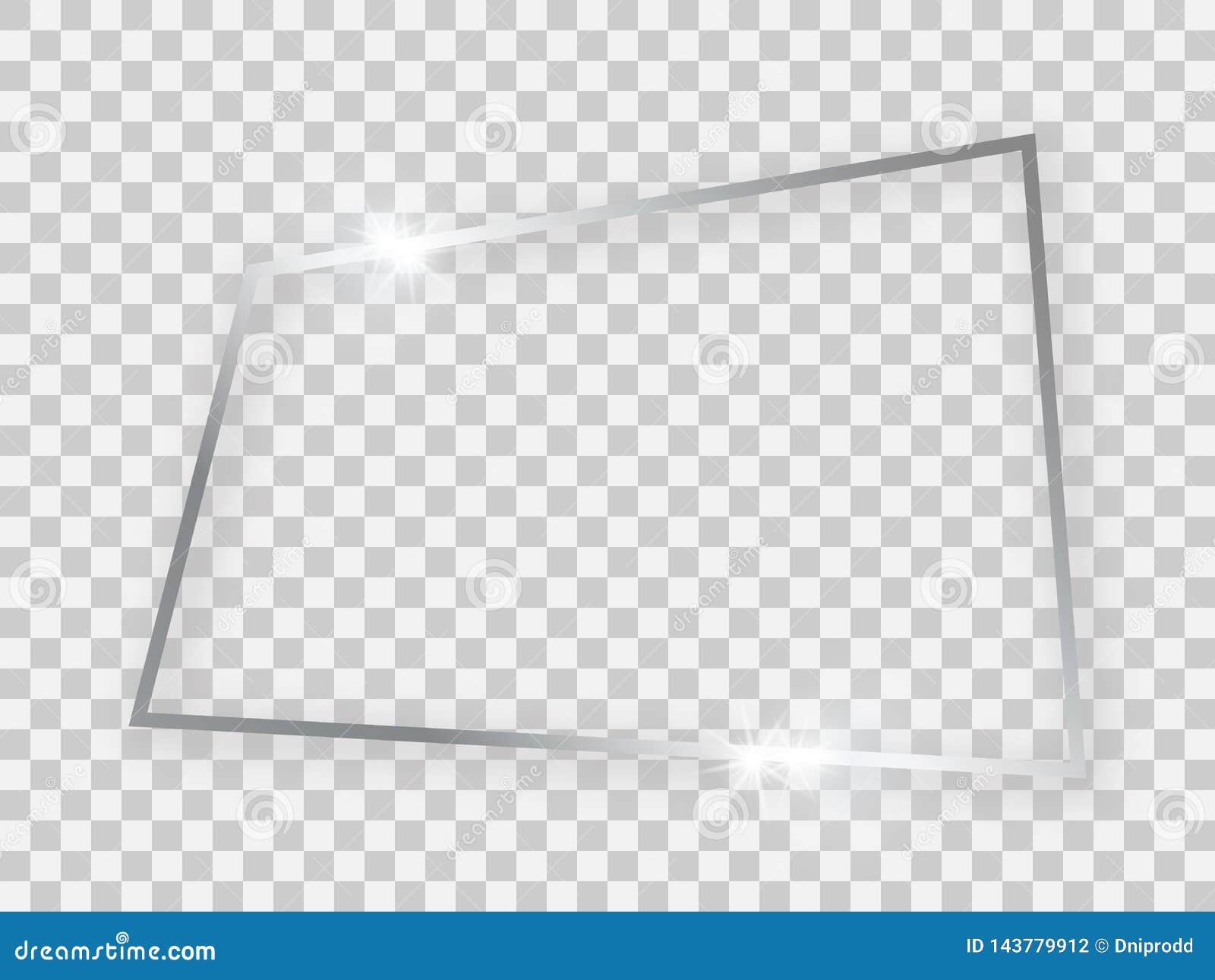 Silver Shiny Rectangular Frame Stock Vector - Illustration of glowing ...