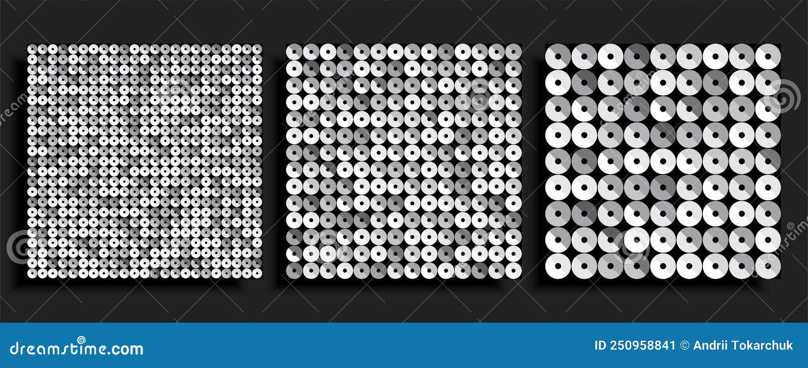 Silver Shiny Sequin, Sparkle Or Glitter Posters Cartoon Vector ...