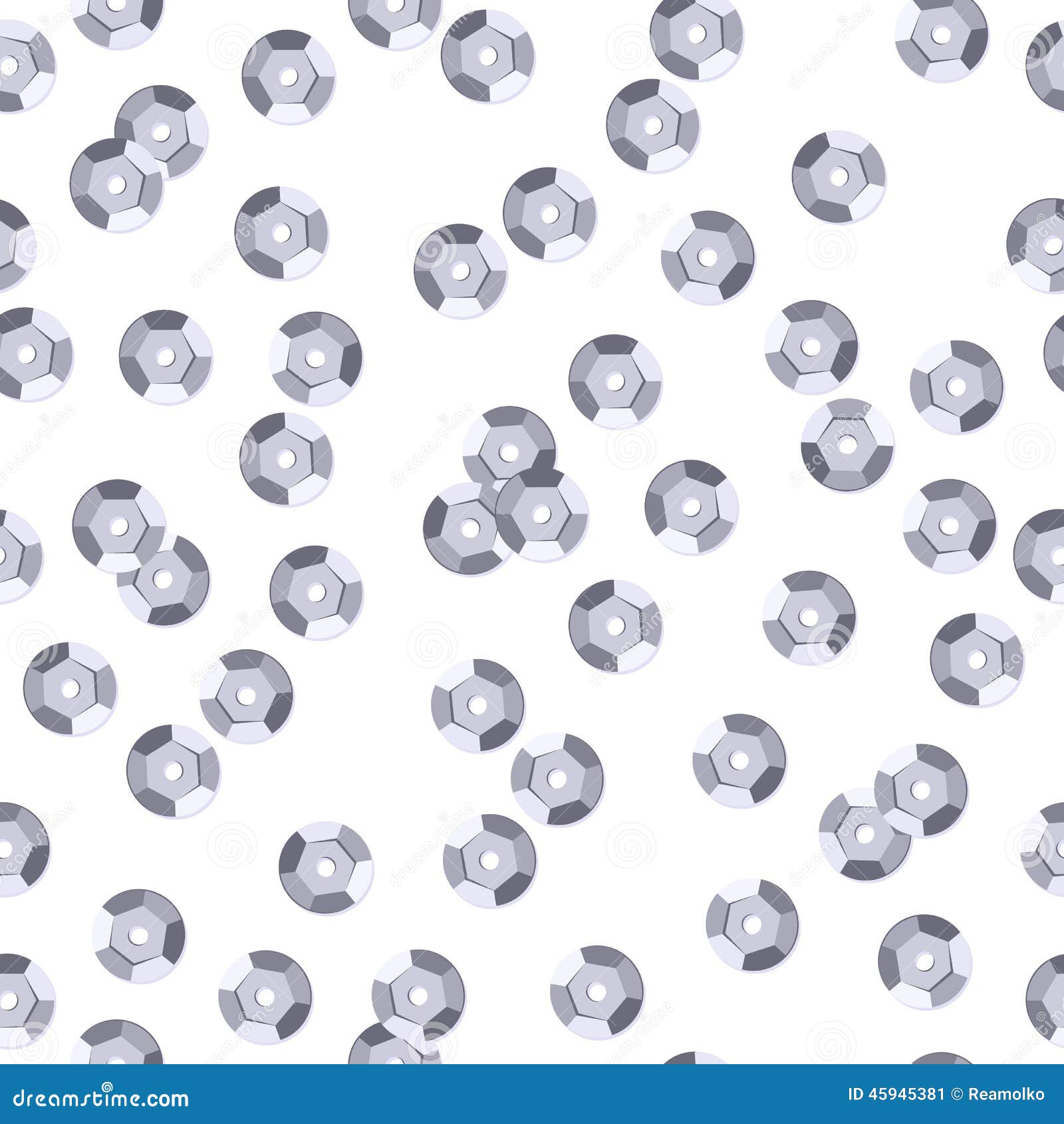 Silver Shiny Sequins Seamless Pattern. Stock Vector - Illustration of ...