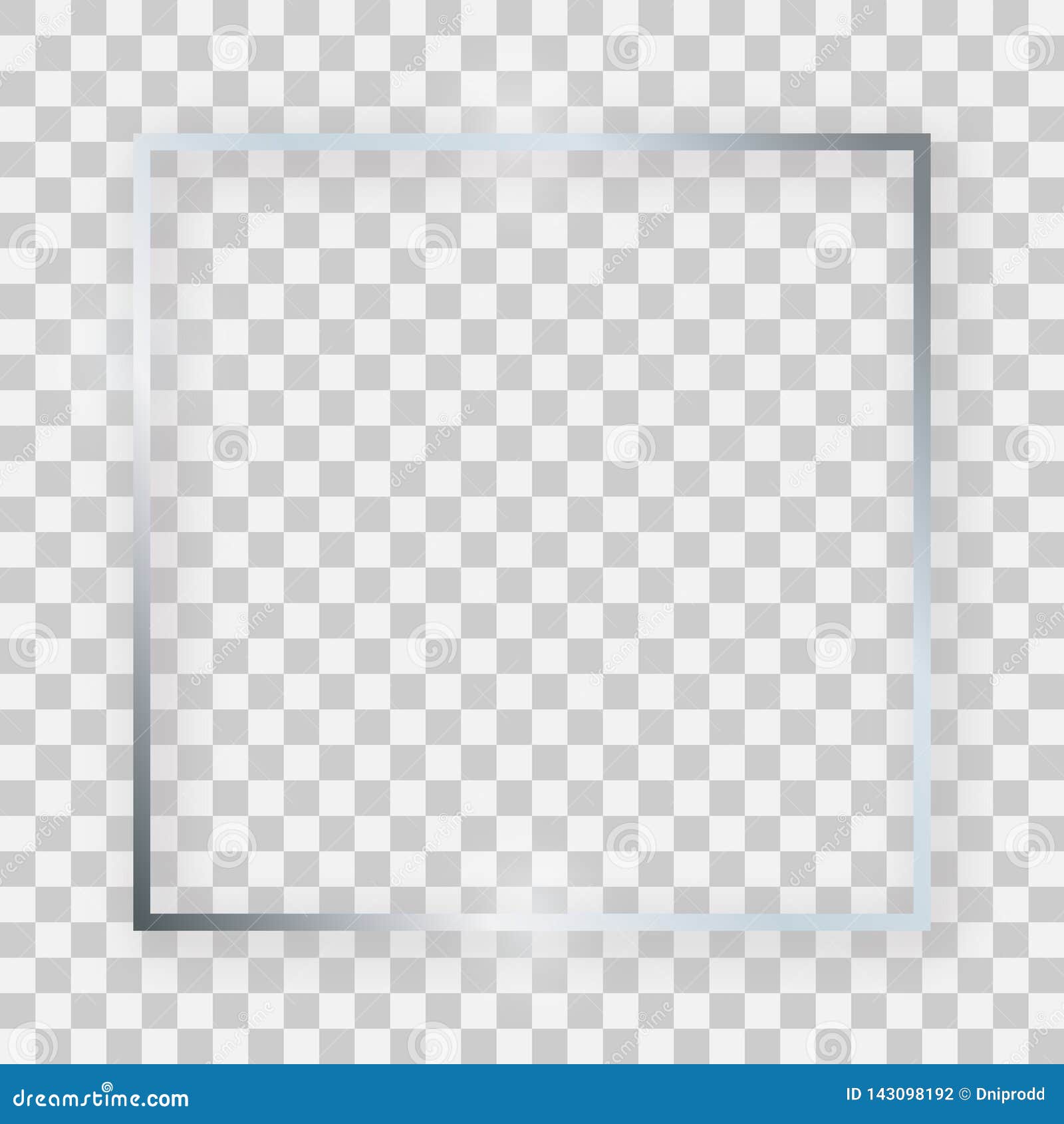 Silver Shiny Square Frame with Glowing Effects Stock Vector ...