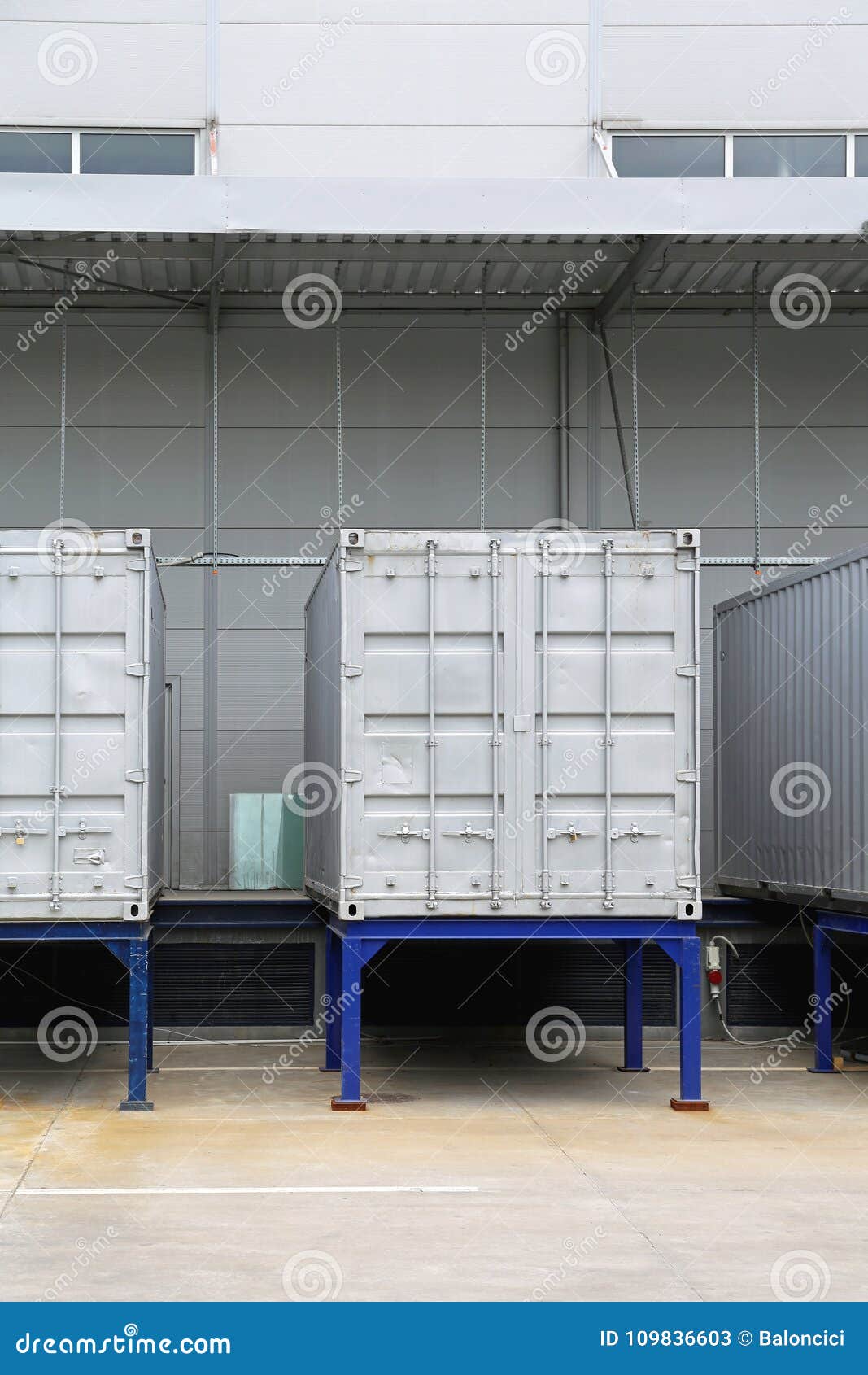 Silver Container stock image. Image of closed, shipping - 109836603