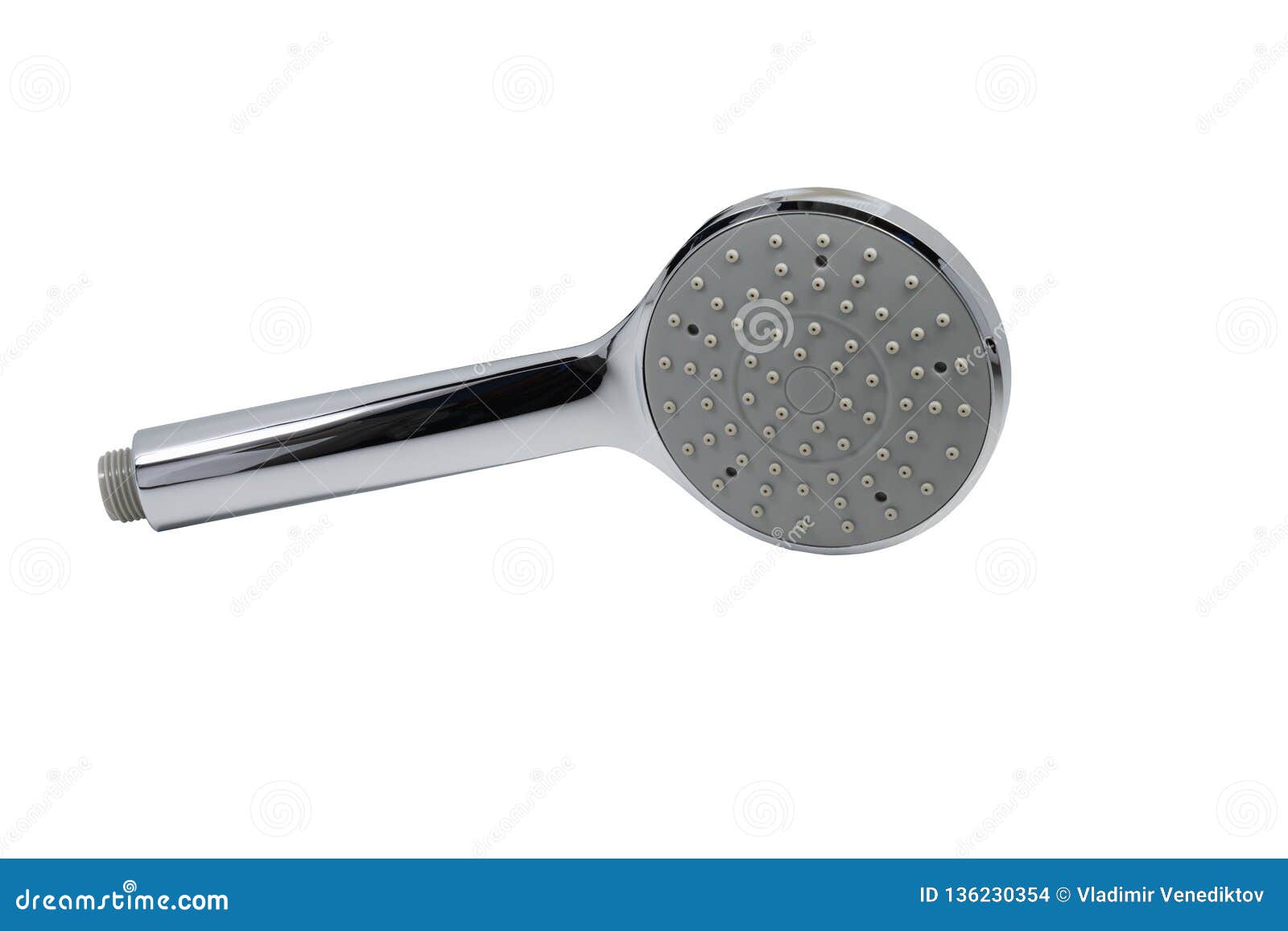 Silver Shower Head on White Background Stock Photo - Image of human ...