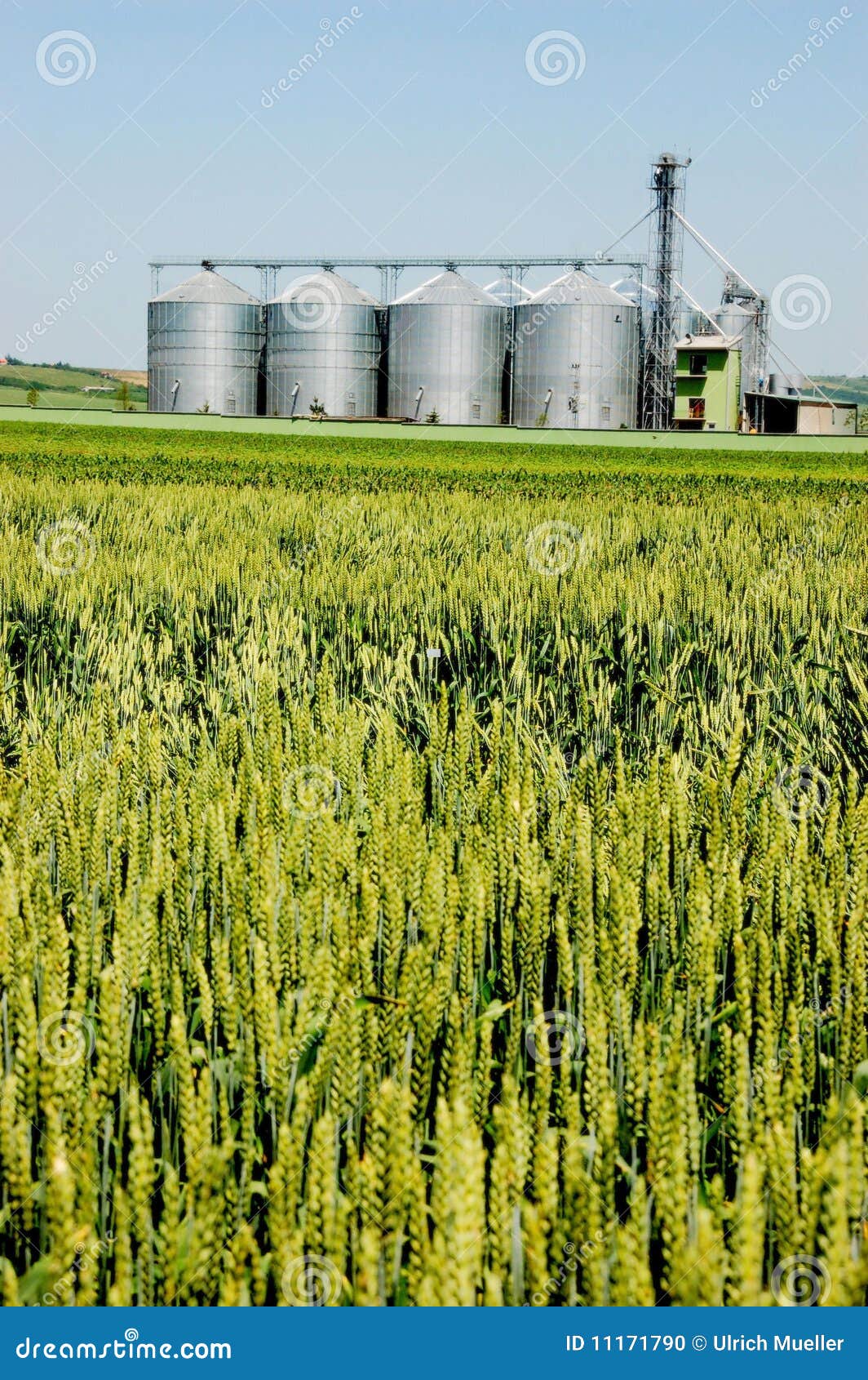 Silver silo stock photo. Image of structure, plant, steel - 11171790