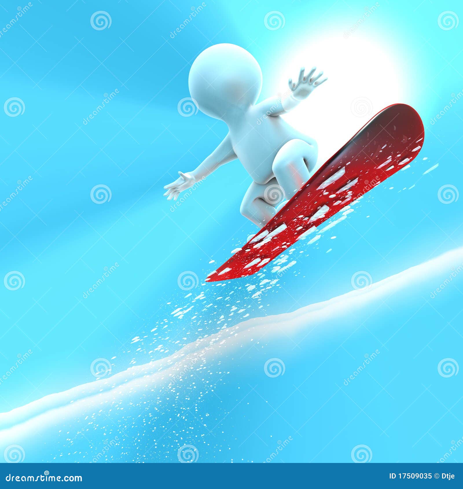 A Silver Snowboarder is Jumping Very High Stock Illustration ...