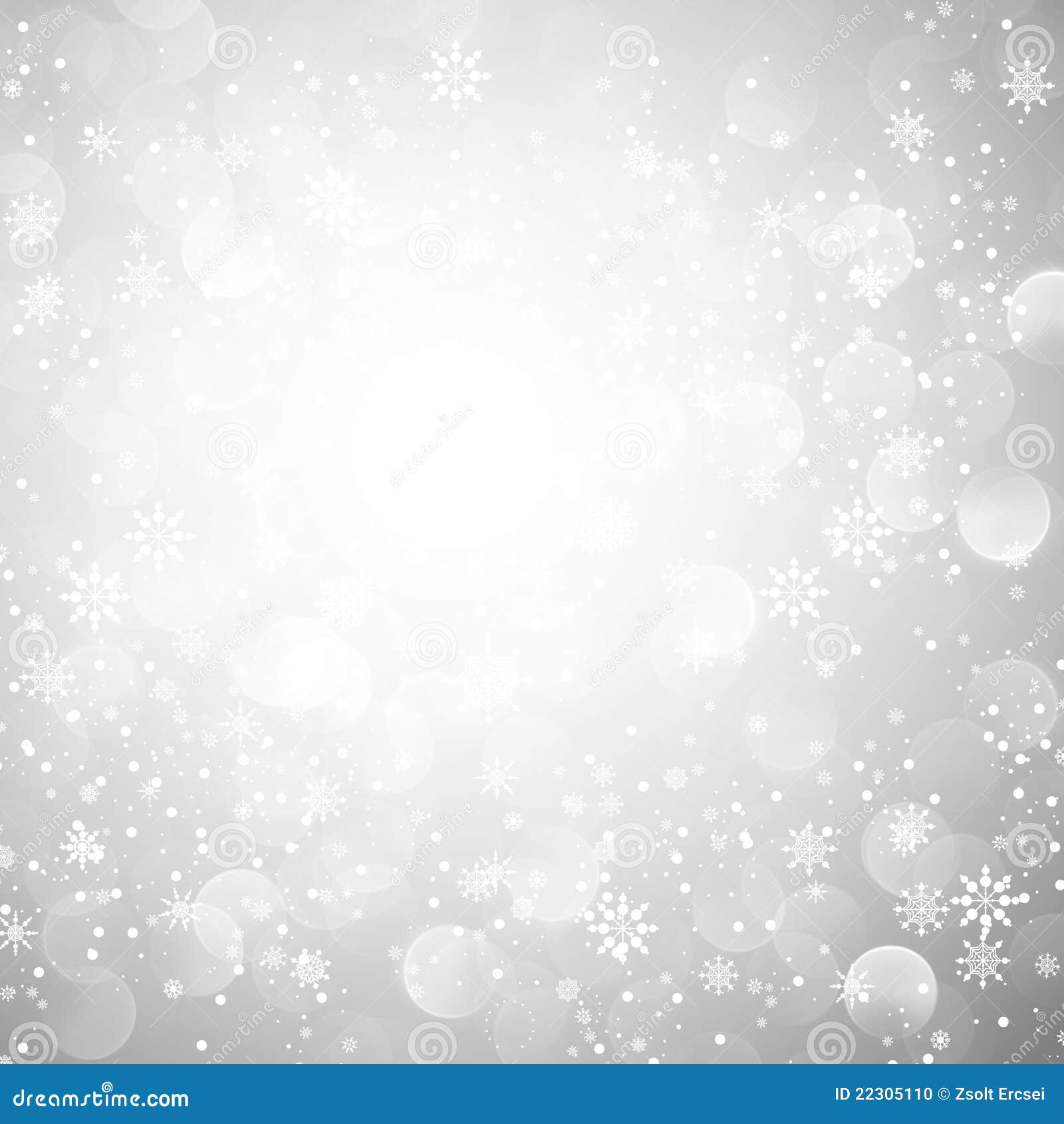 Silver Snowflake Background