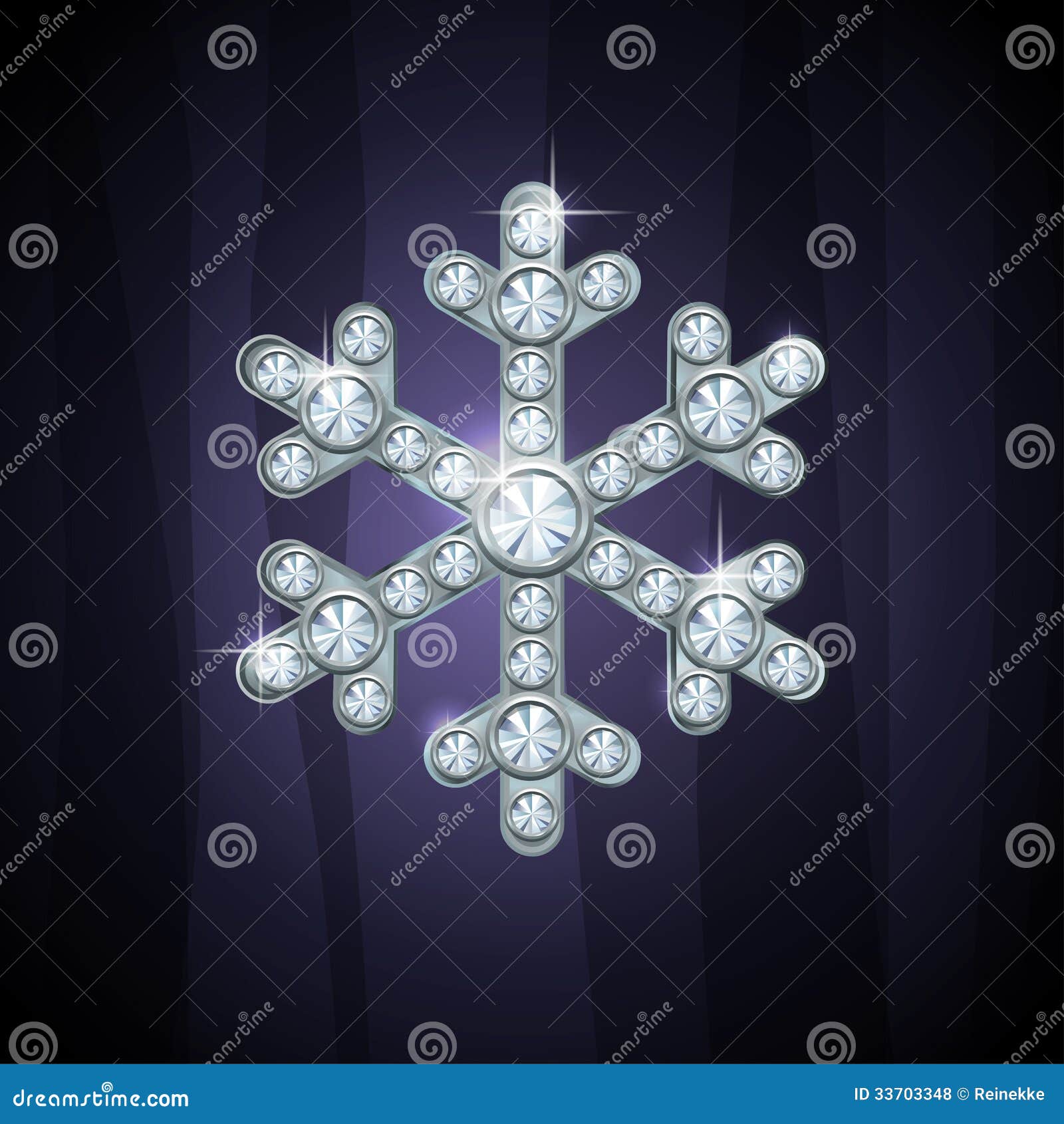 Silver snowflake stock vector. Illustration of silver - 33703348