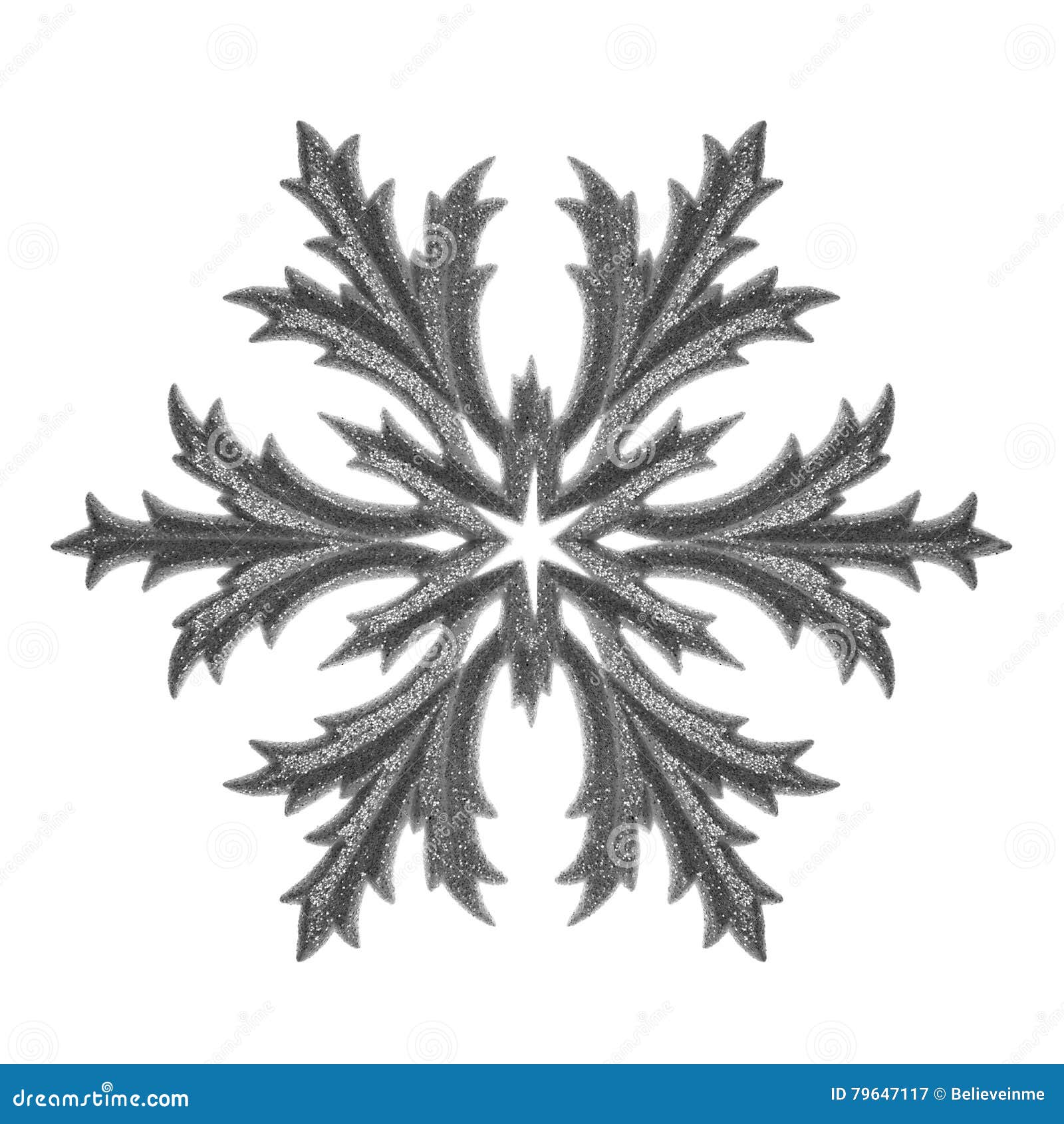 Silver snowflake isolated. stock image. Image of merry - 79647117