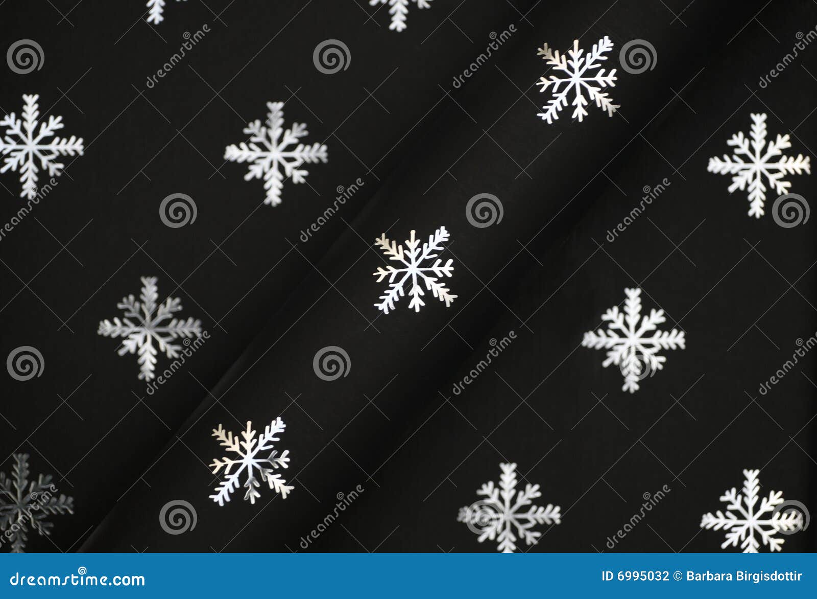 Silver Snowflakes on Black Paper Stock Photo - Image of simple, holiday ...