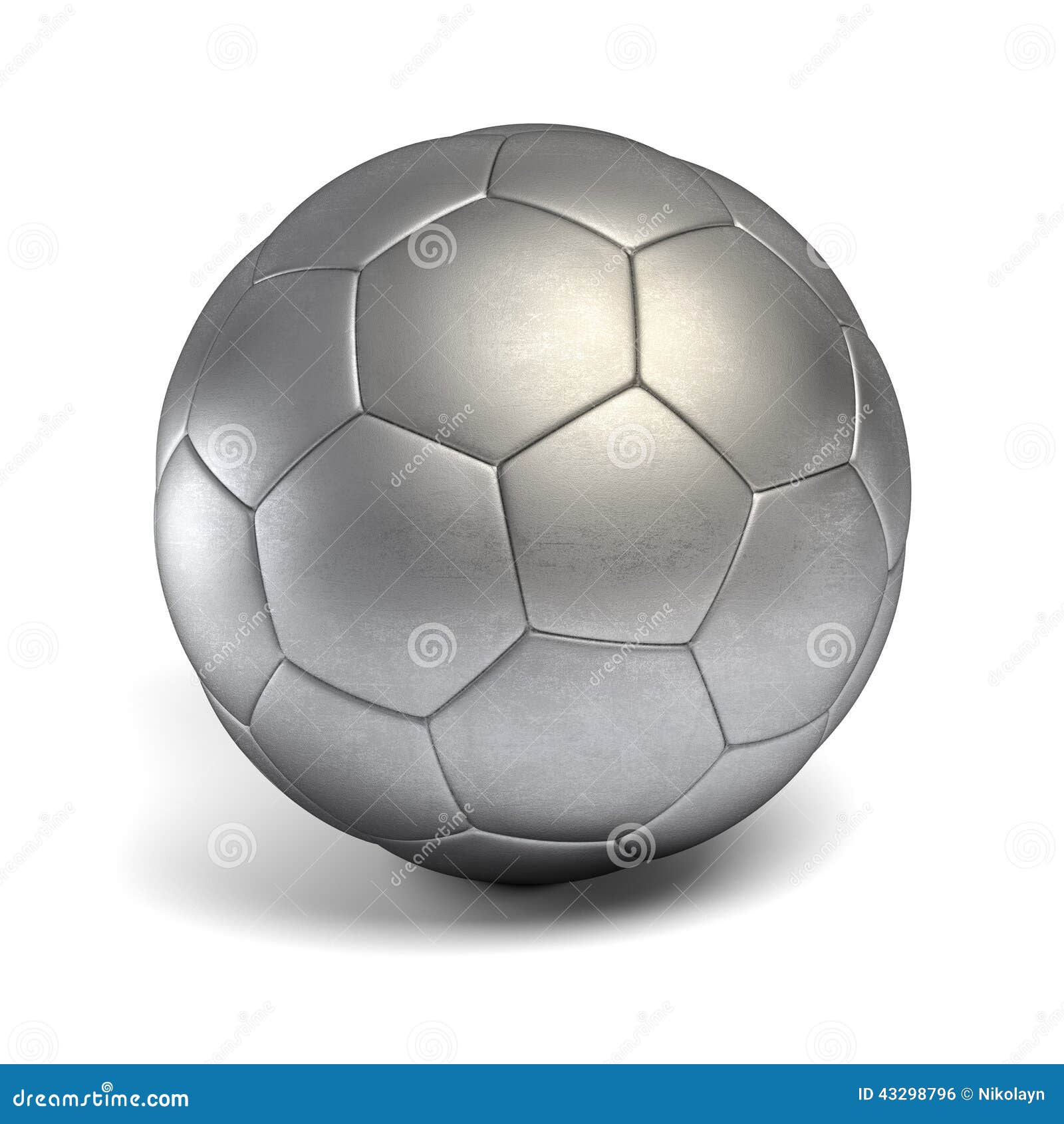 Silver Soccer Ball On A Soccer Field. Stock Photo | CartoonDealer.com ...