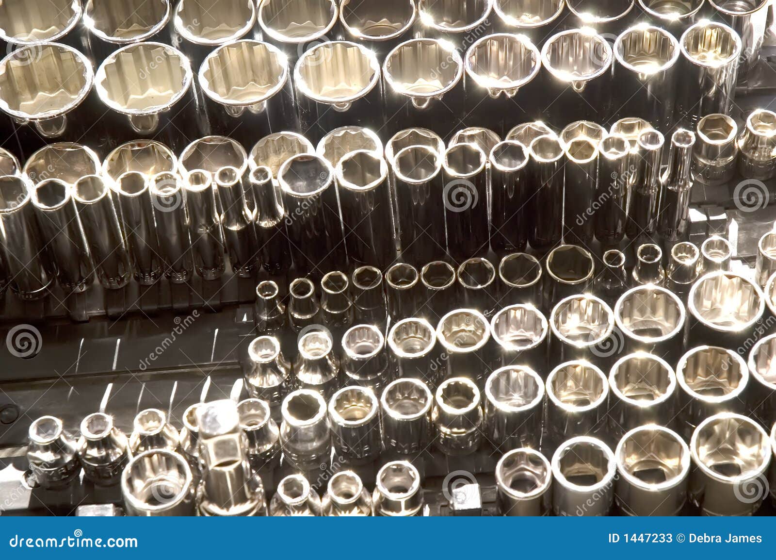 Silver Sockets stock image. Image of abstract, detail - 1447233