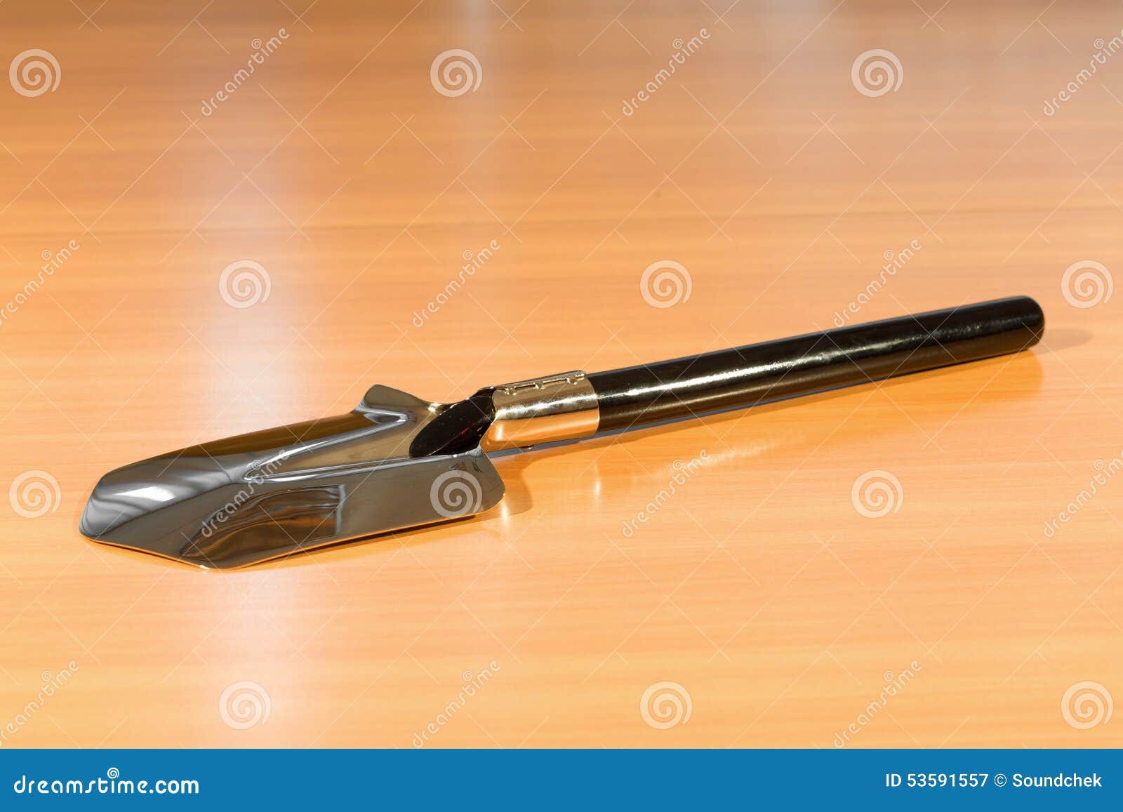 Silver Spade as a gift stock image. Image of tool, metallic - 53591557