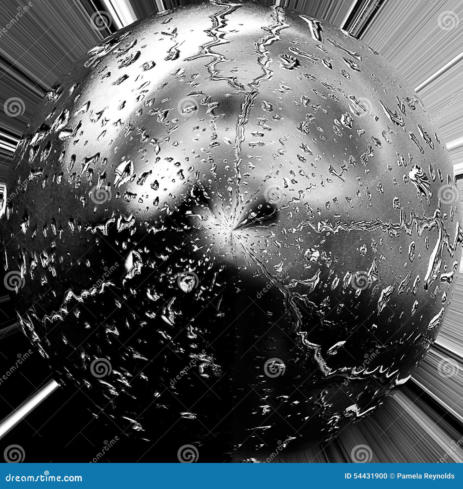 Silver Sphere stock illustration. Illustration of decoration - 54431900