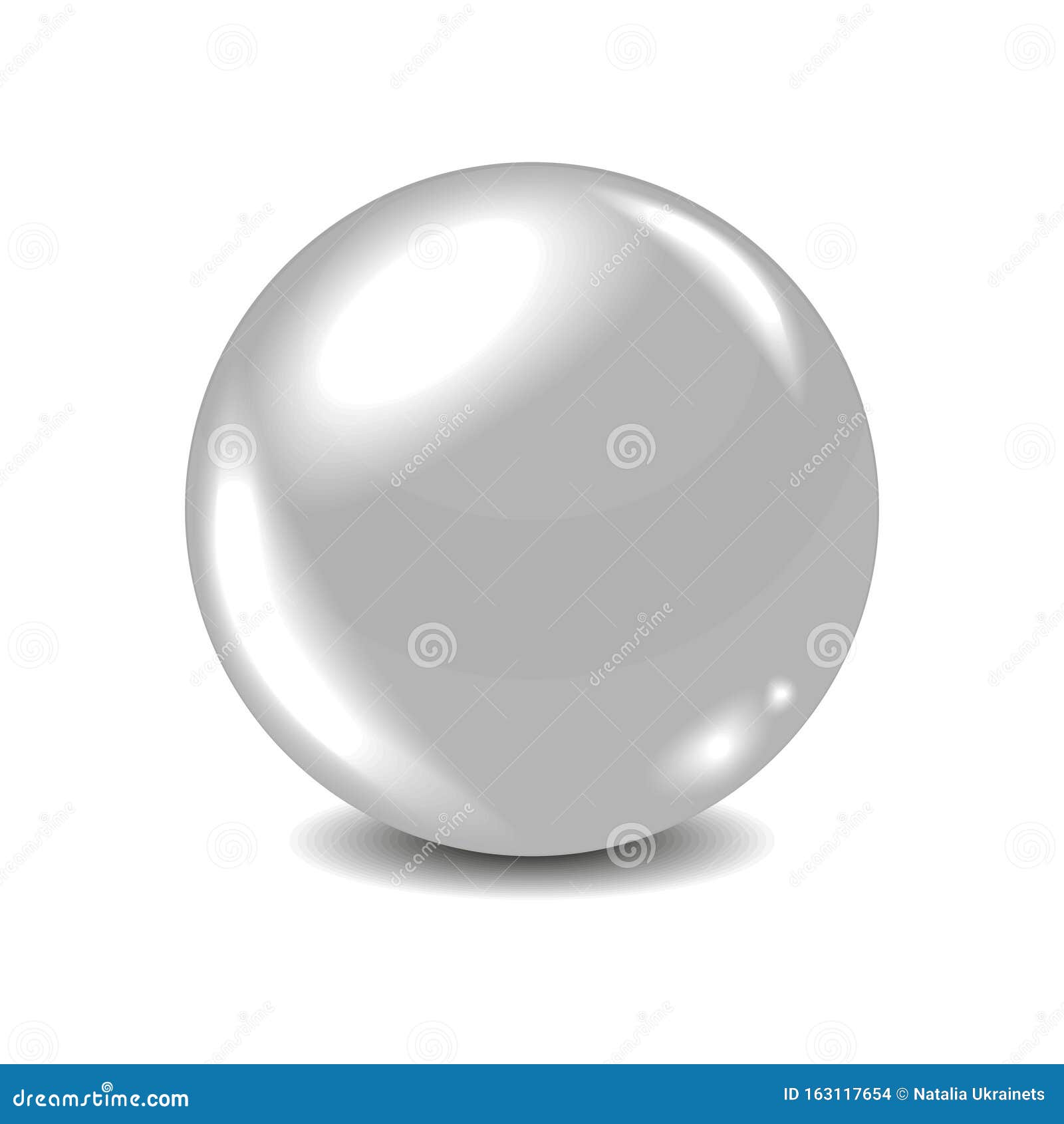 Silver sphere stock vector. Illustration of gray, icon - 163117654