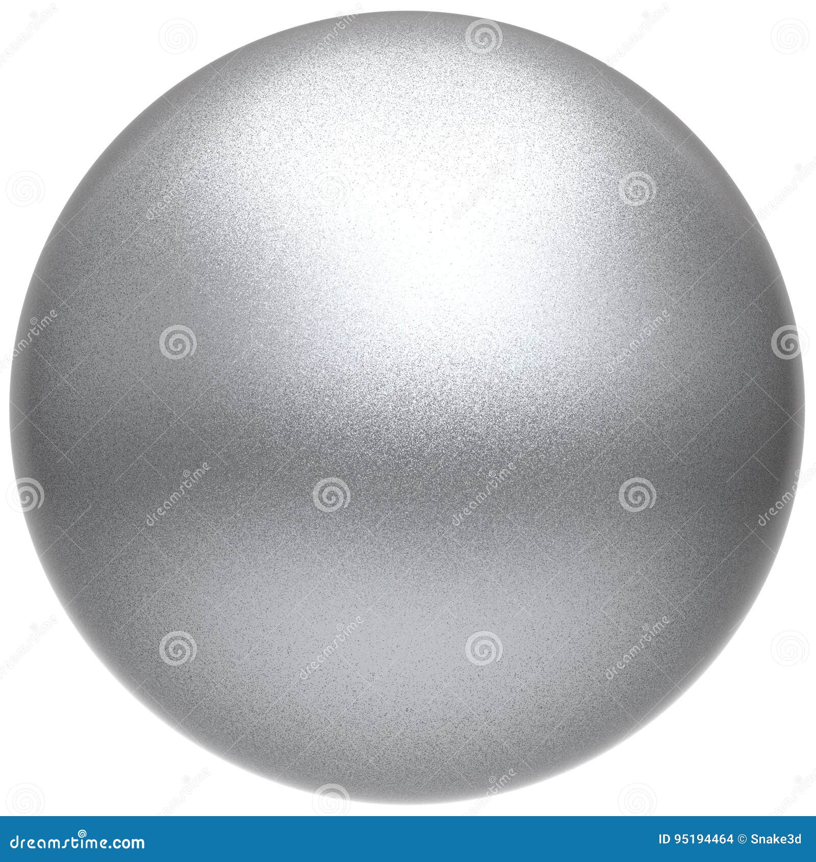 Silver Sphere Round White Button Ball Basic Matted Metallic Stock ...