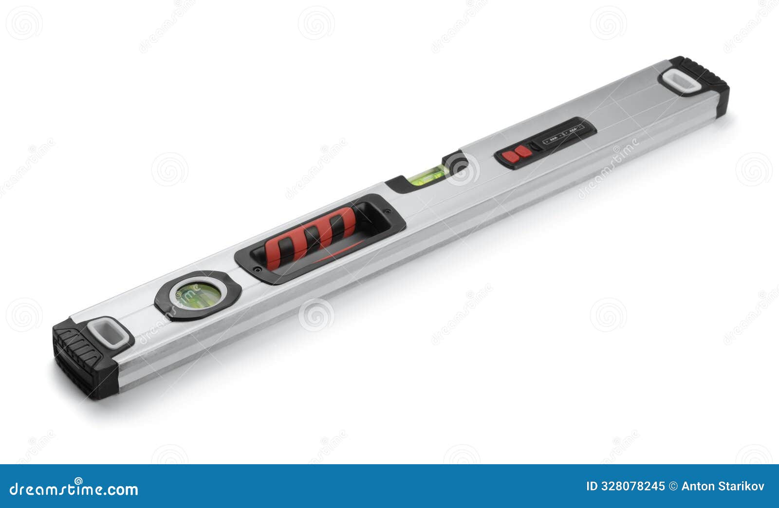 Silver spirit level tool stock image. Image of accurate - 328078245