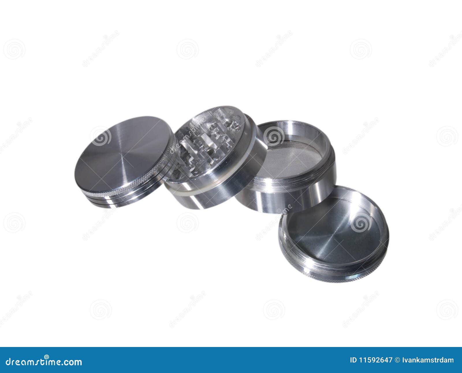 Silver spliff weed grinder stock image. Image of amsterdam - 11592647