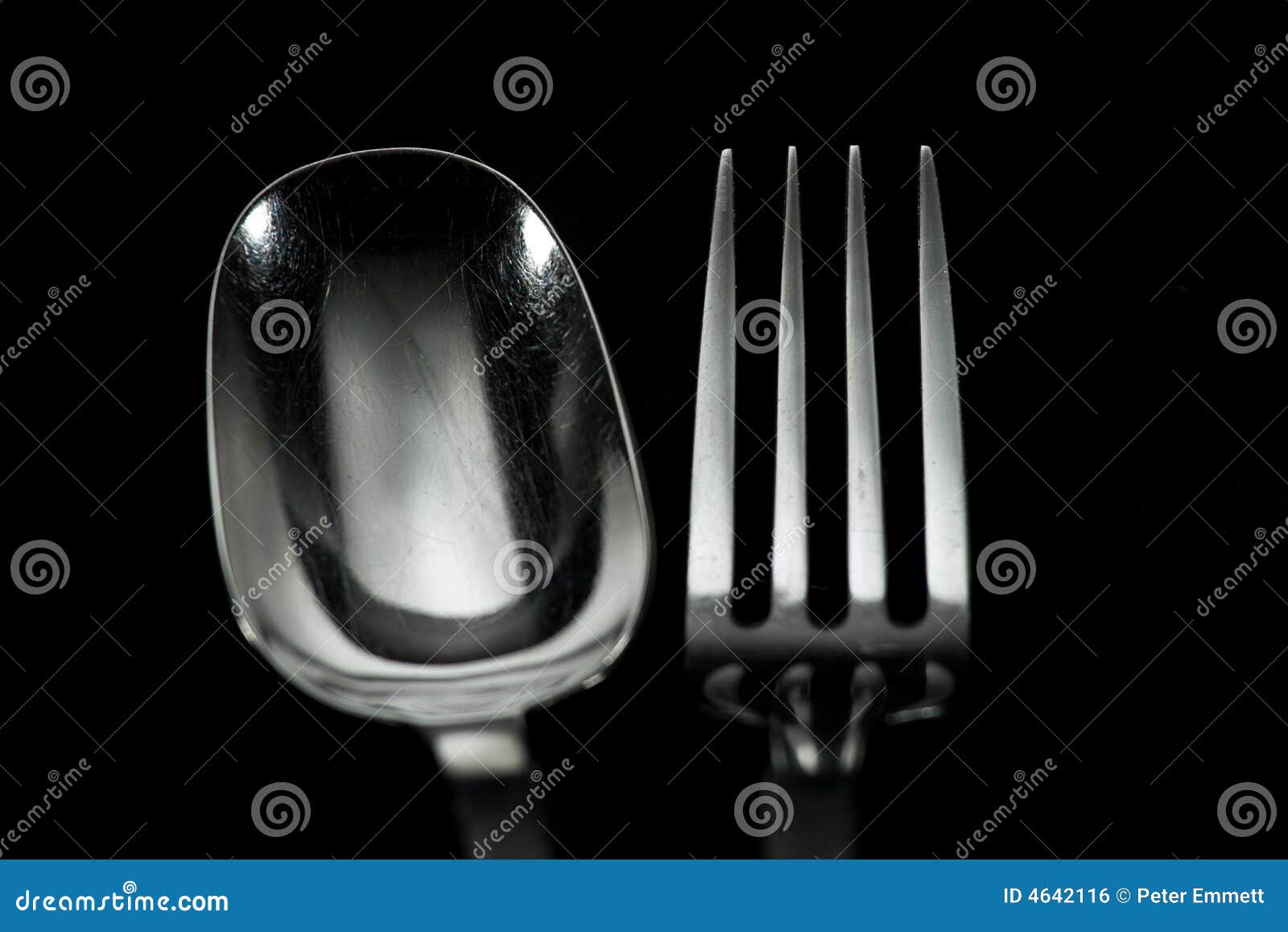 Silver Spoon And Fork Picture. Image: 4642116