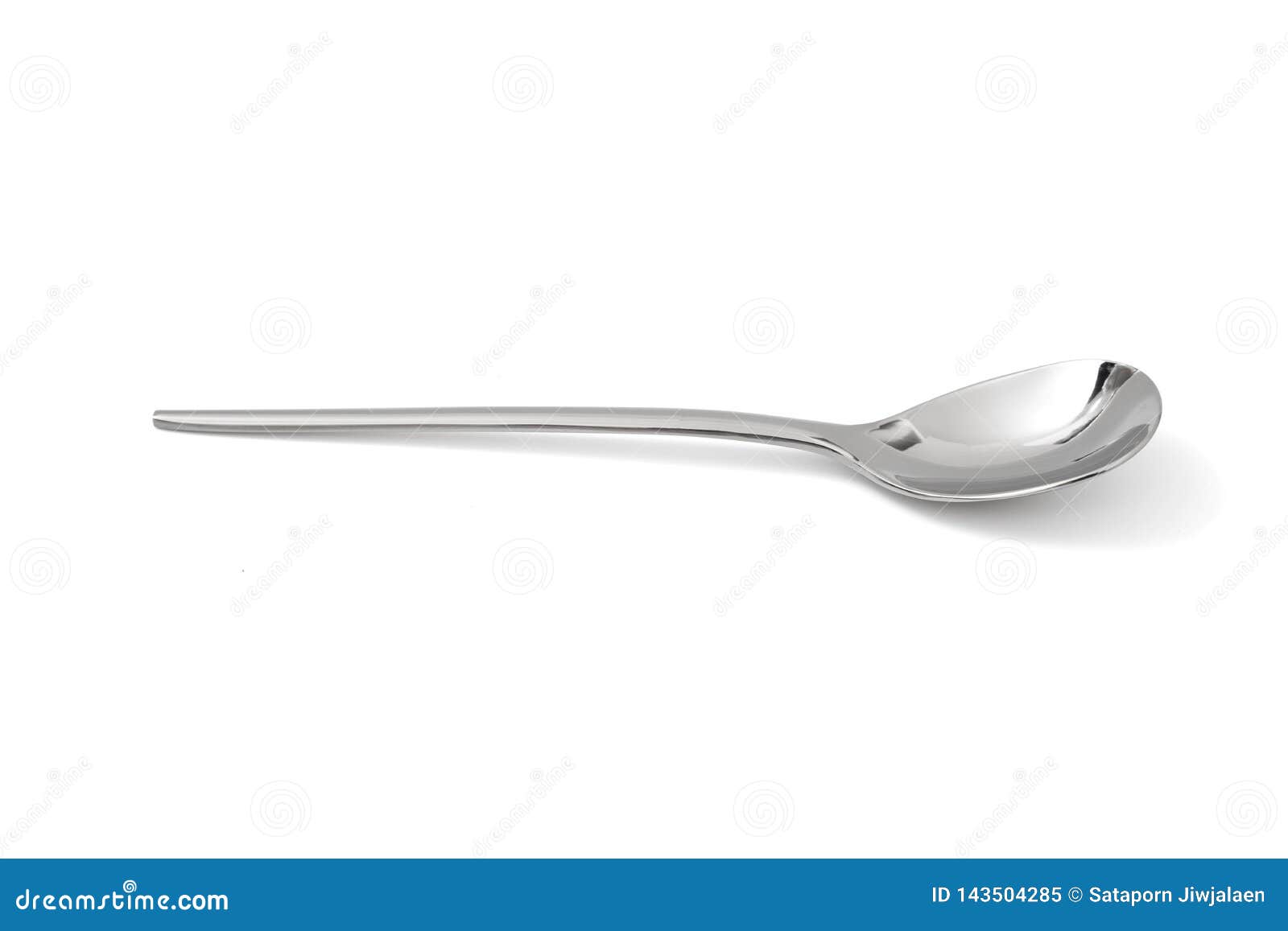 Silver Spoon Isolated on White Stock Image - Image of utensil, flatware ...