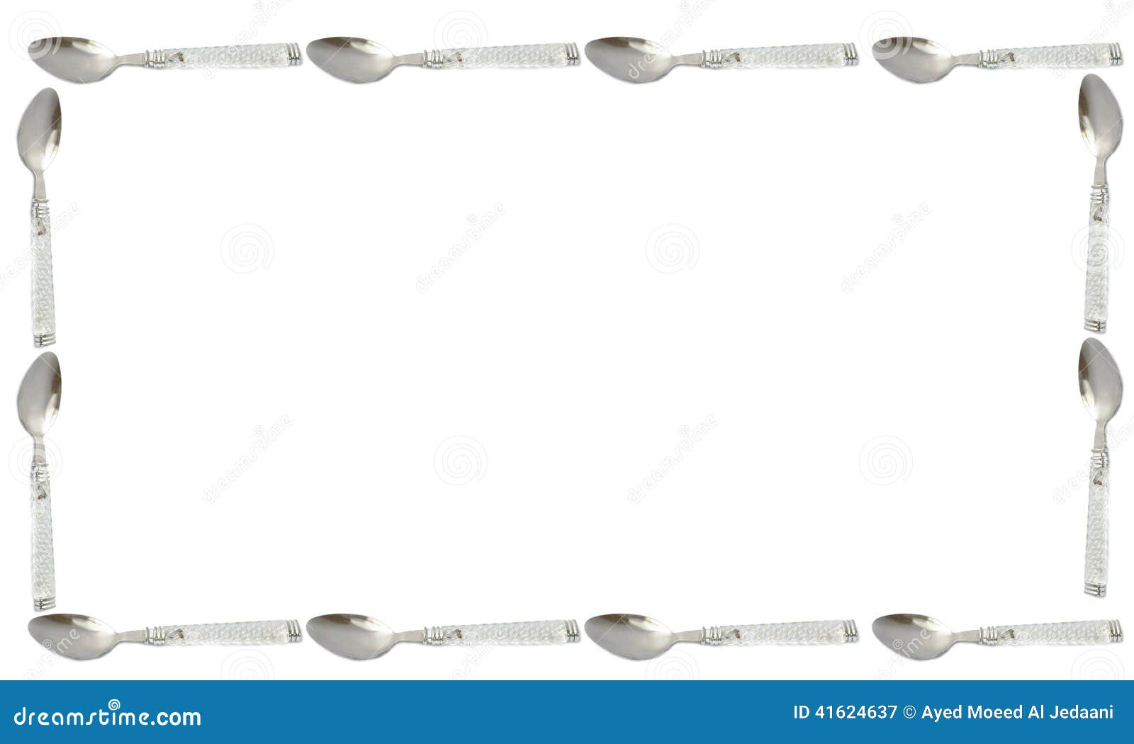 Silver spoons frame stock illustration. Illustration of silverware ...