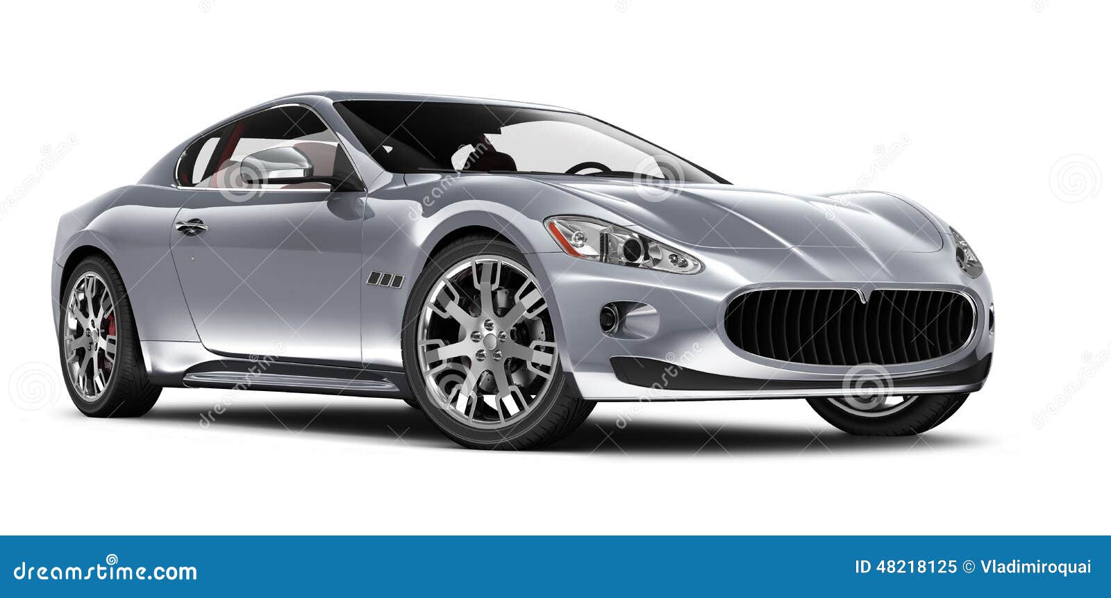 Silver sport coupe car stock image. Image of perspective - 48218125