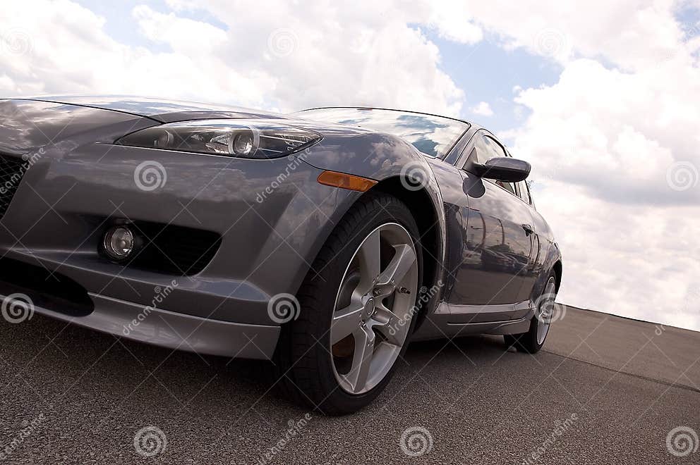 Silver Sports Car stock photo. Image of automobile, skies - 152662