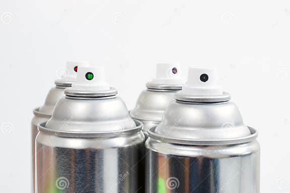 Silver spray cans stock image. Image of youth, silver - 152183911