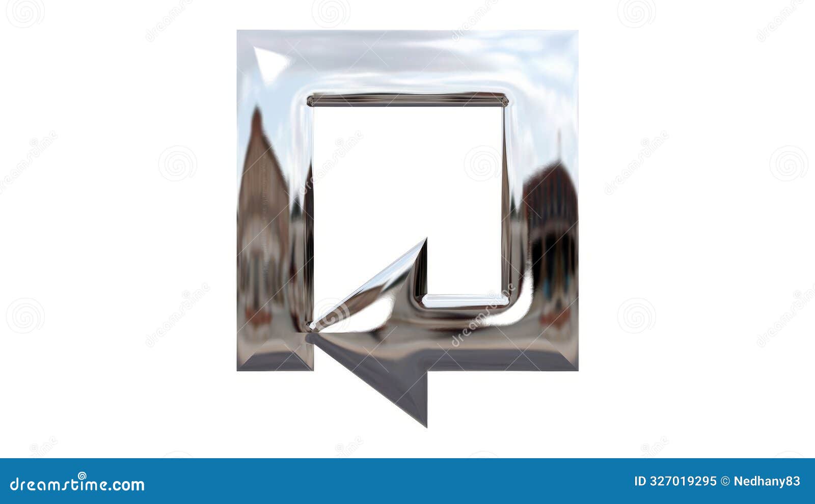 A Silver Square with a Silver Arrow Pointing To the Right Stock ...
