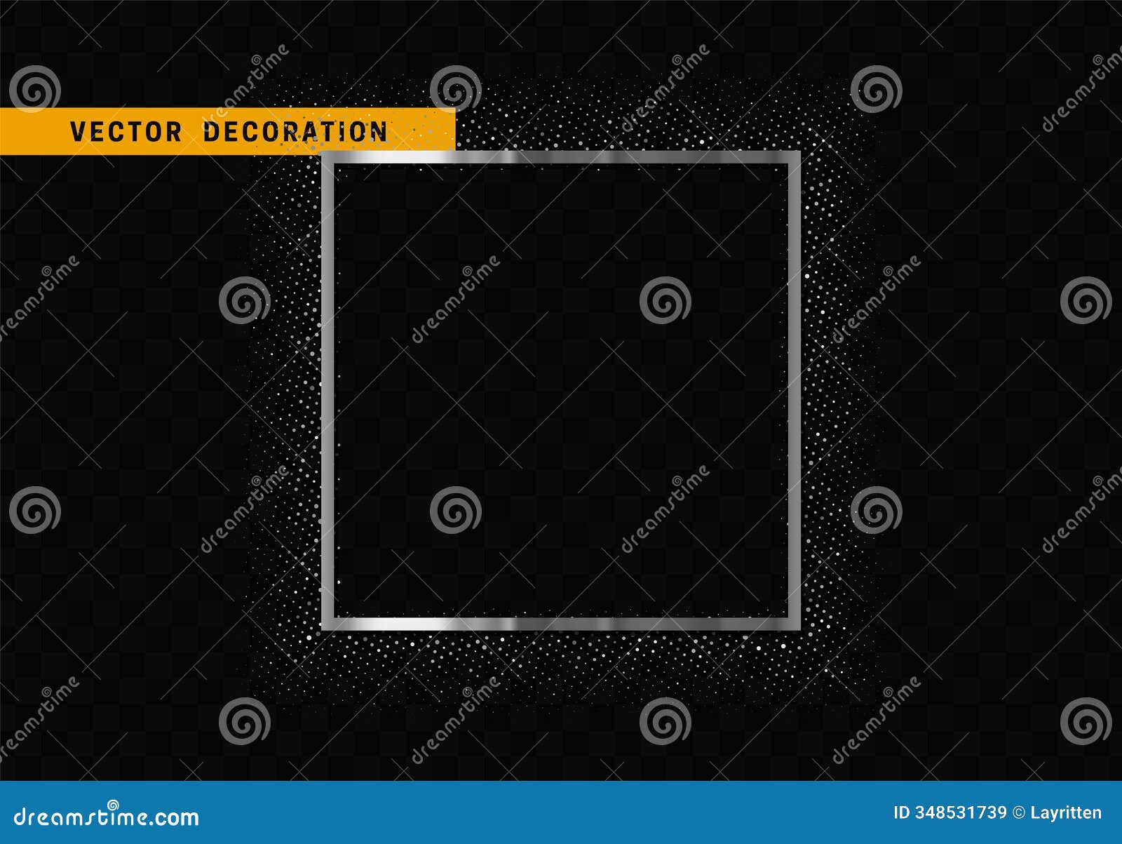 Silver Square Frame Isolated on Transparent Background Stock ...