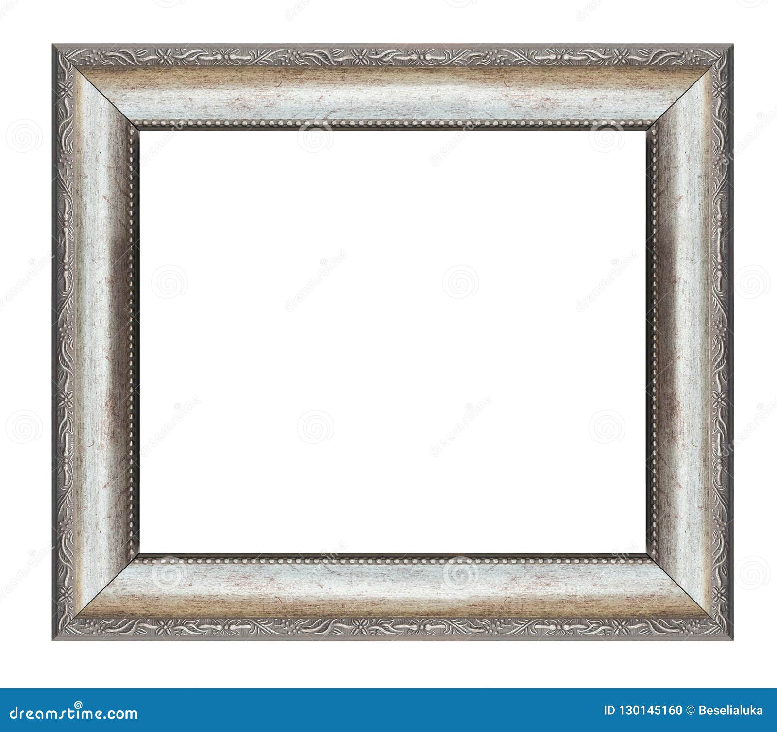 Silver square frame stock photo. Image of classical - 130145160