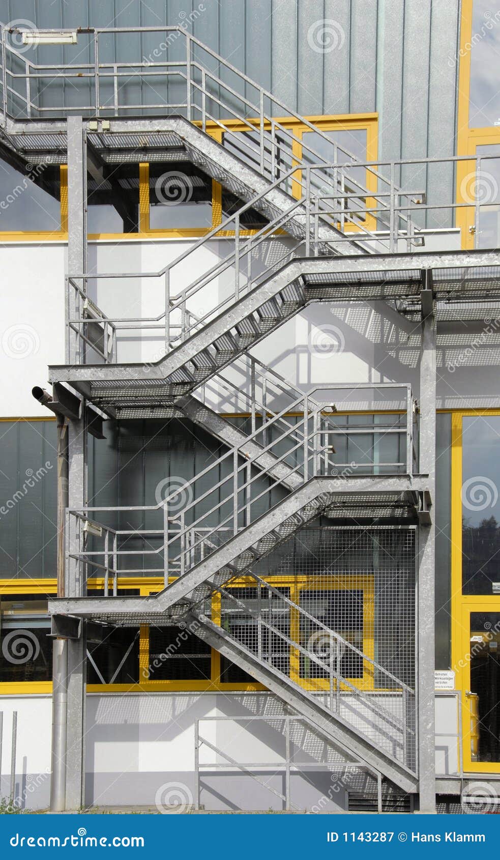 Silver Stairs stock image. Image of yellow, european, building - 1143287