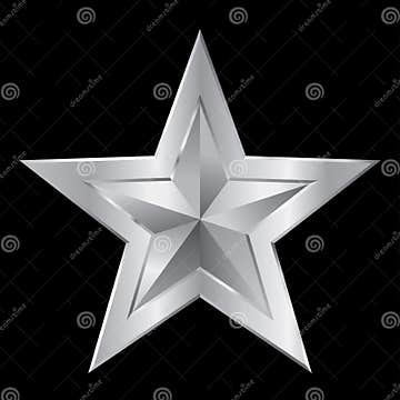 Silver 3D star stock vector. Illustration of icon, guarantee - 250143967