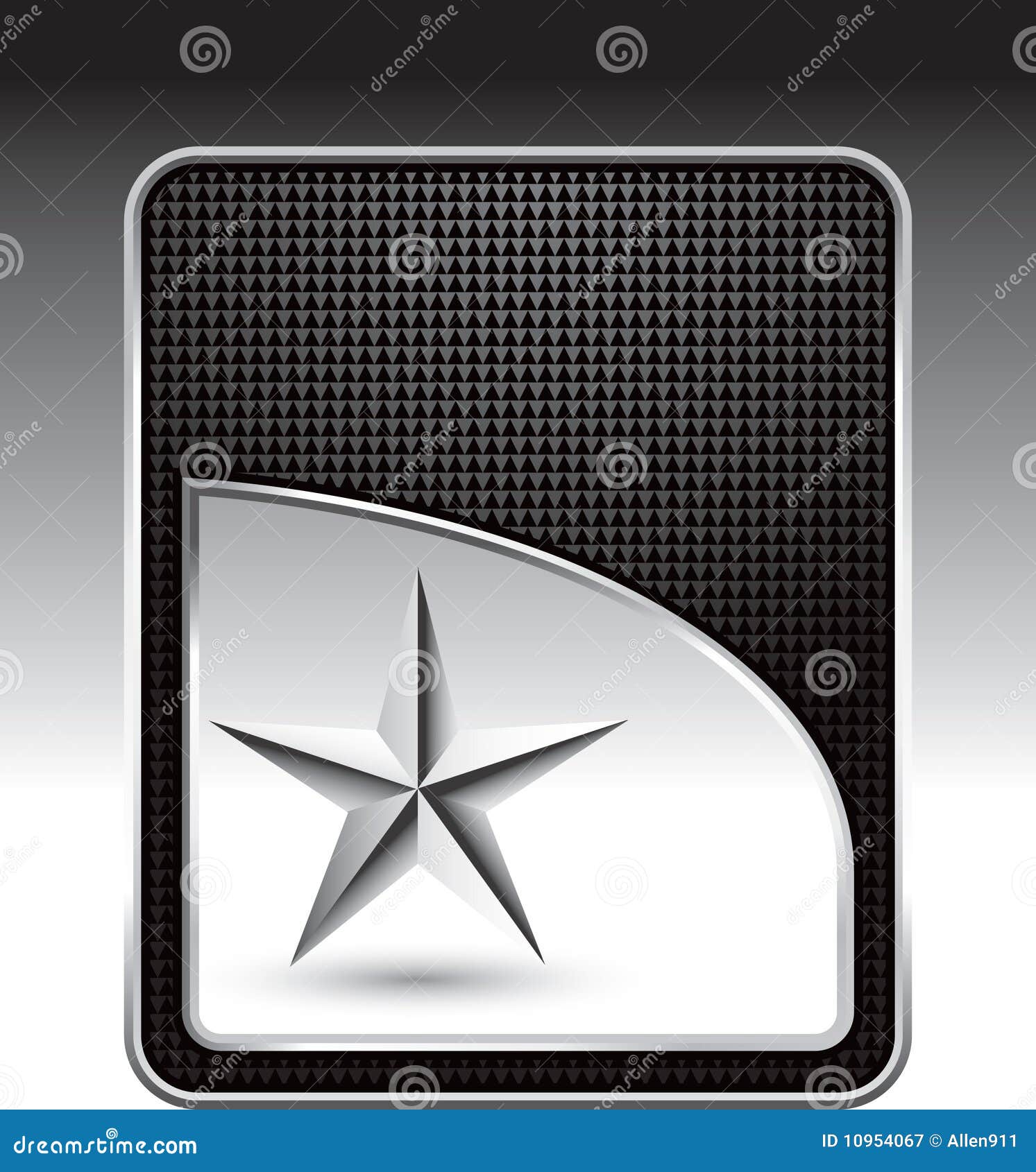 Silver Star on Black Template Stock Vector - Illustration of star ...