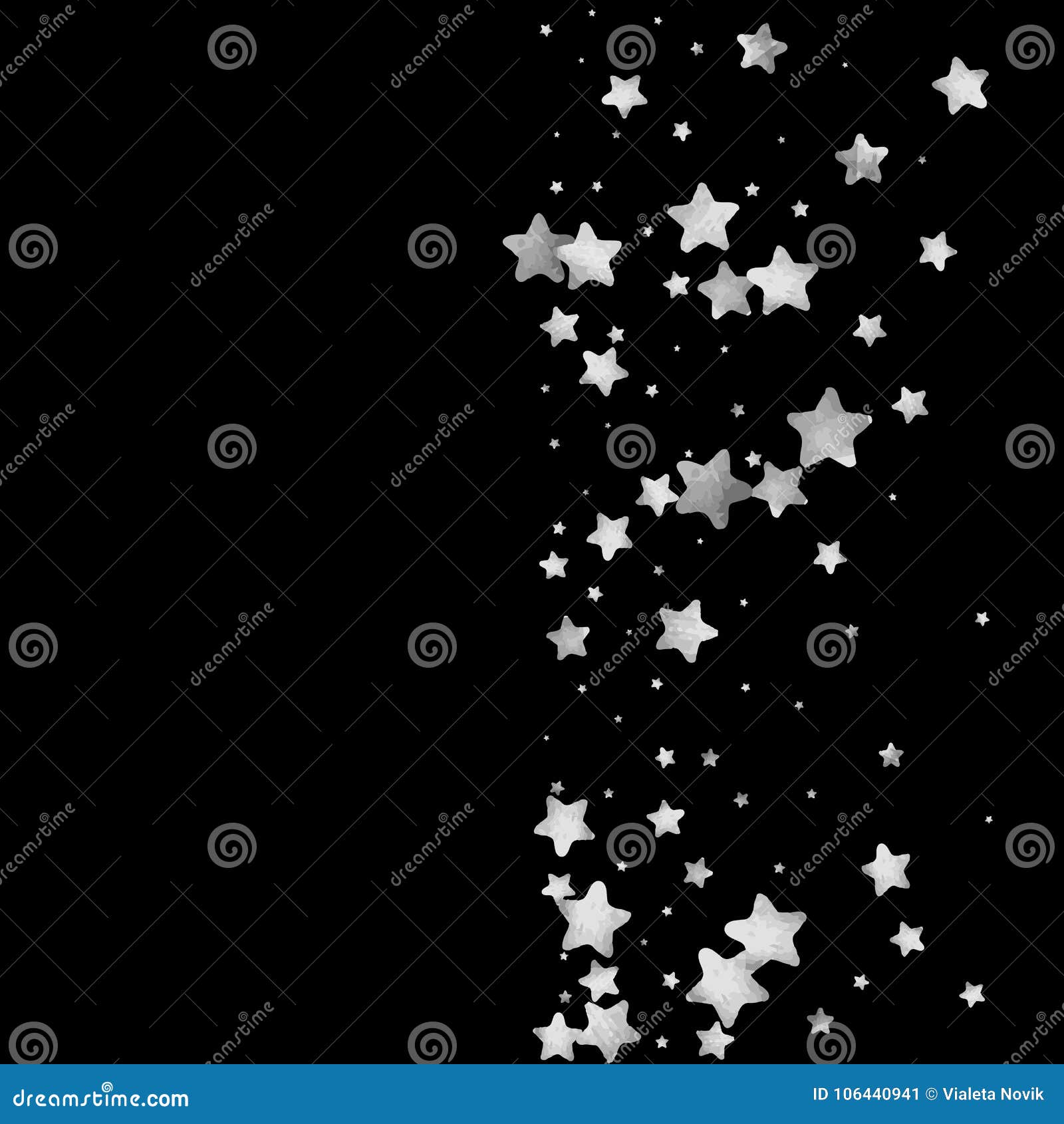 Silver Star Confetti Stock Vector Illustration Of Confetti 106440941