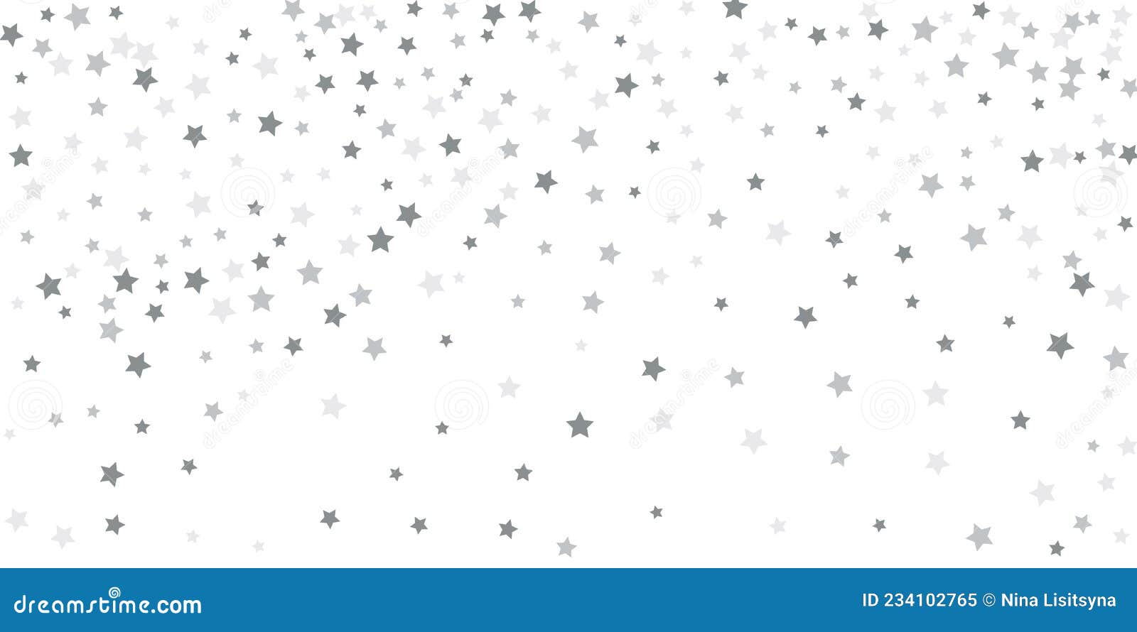Silver Star Confetti Falling Stock Vector Illustration Of Festive