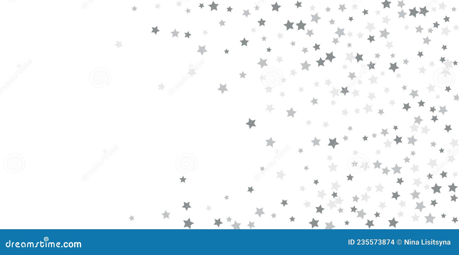 Silver Star Confetti Falling Stock Vector Illustration Of White