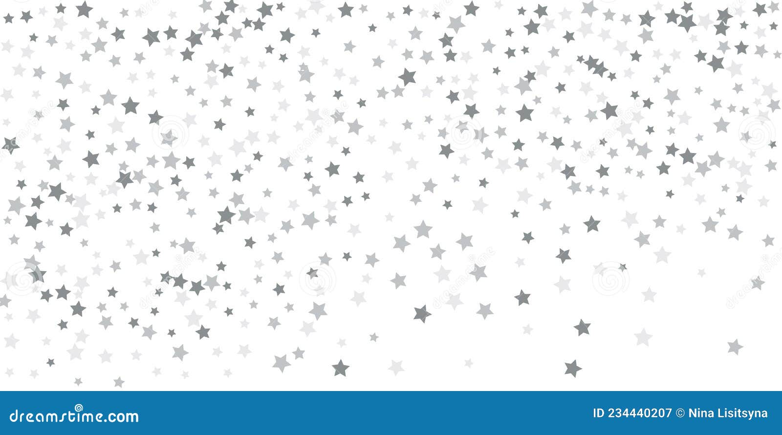 Silver Star Confetti Falling Stock Vector Illustration Of Decorative