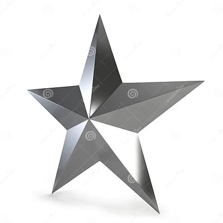 Silver star stock illustration. Illustration of metal - 41555941