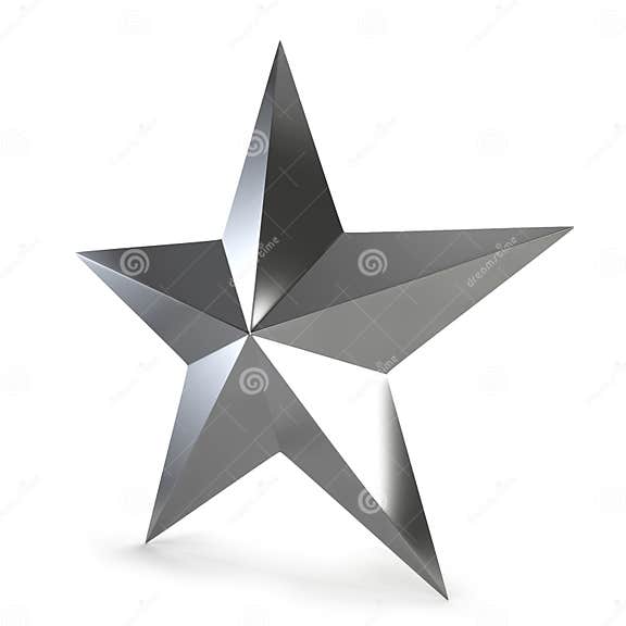 Silver star stock illustration. Illustration of metal - 41555941