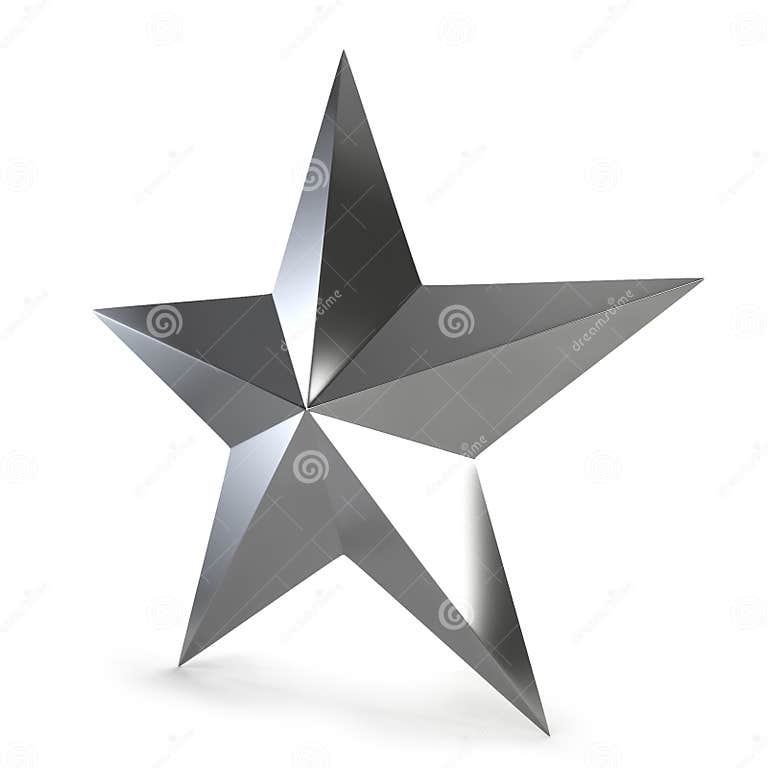 Silver star stock illustration. Illustration of metal - 41555941