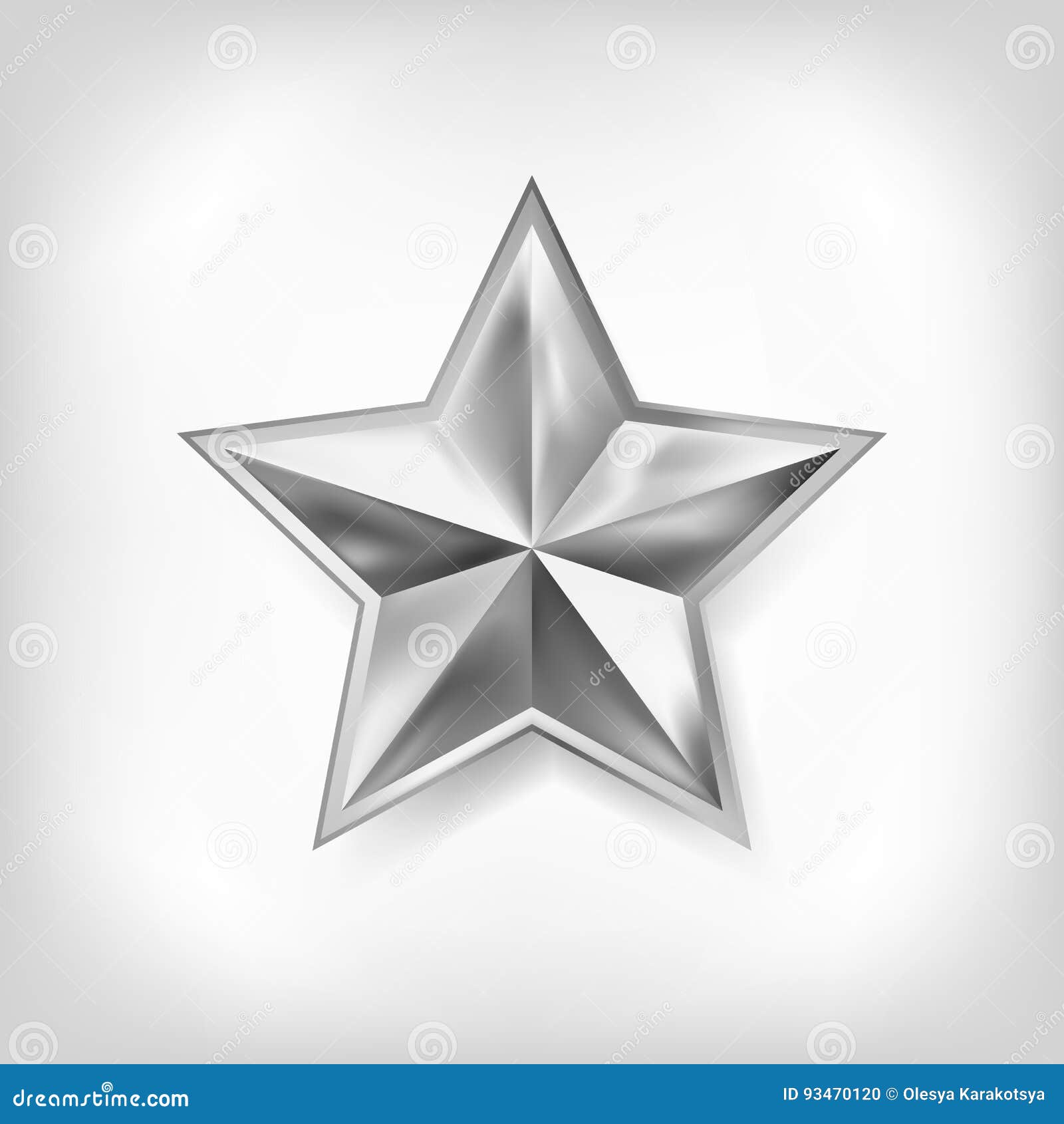 Silver Star of Five Points Design Stock Vector - Illustration of ...