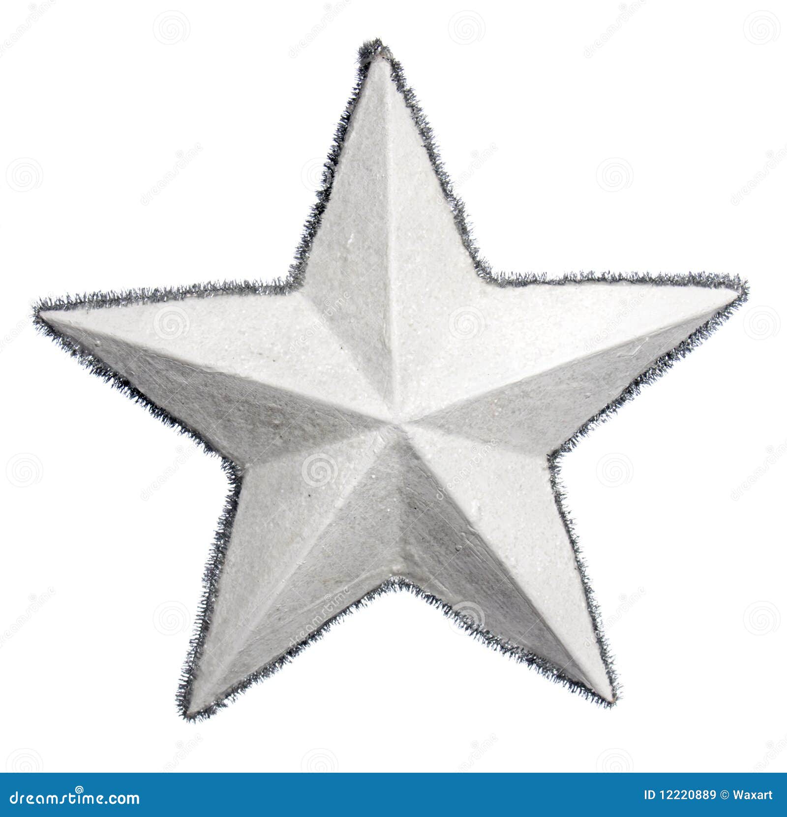 Silver Star Holiday Decoration Cutout Stock Image - Image of seasonal ...