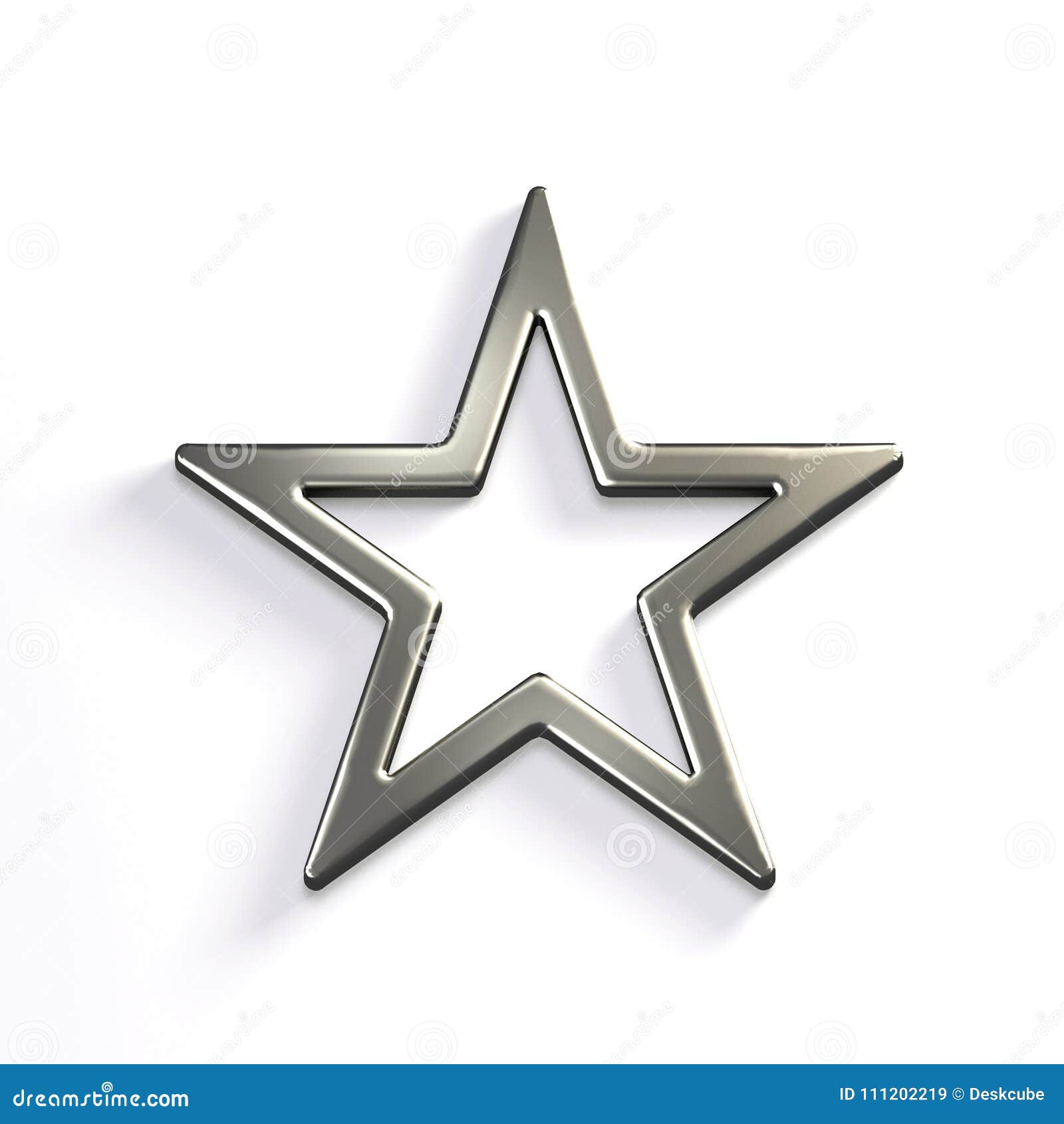 Silver Star Icon. 3D Render Illustration Stock Illustration ...