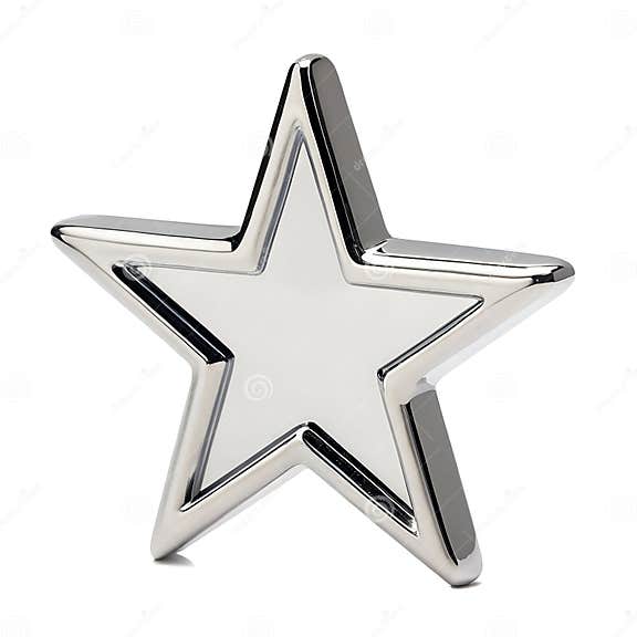 Silver Star Icon Isolated on White Background Stock Illustration ...