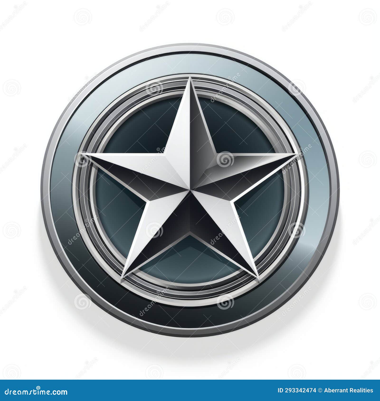 A Silver Star Icon on a White Background Stock Illustration ...