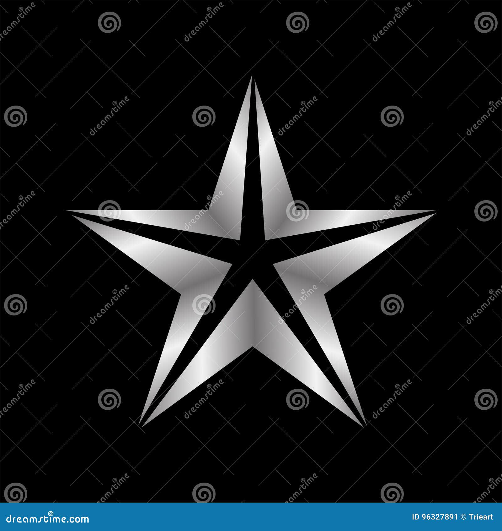 Silver Star Logo Icon in Black, Eps 10 File Stock Vector - Illustration ...