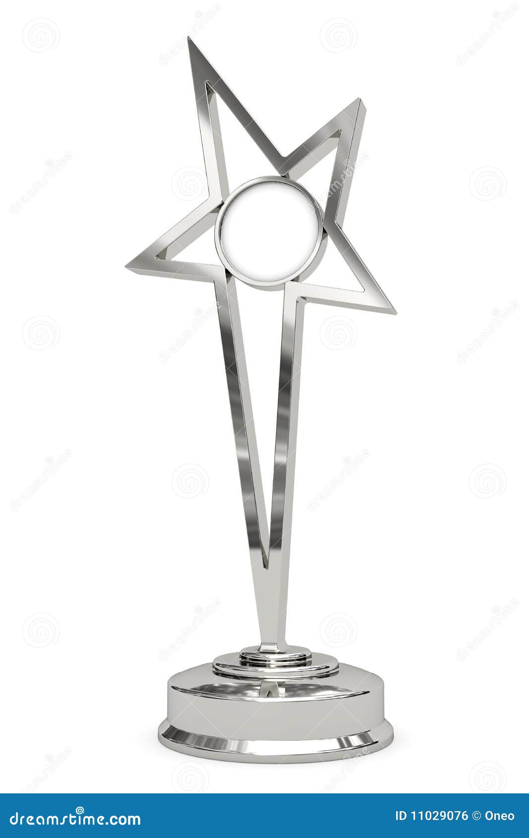 Silver Star Prize on Pedestalate Stock Illustration - Illustration of ...