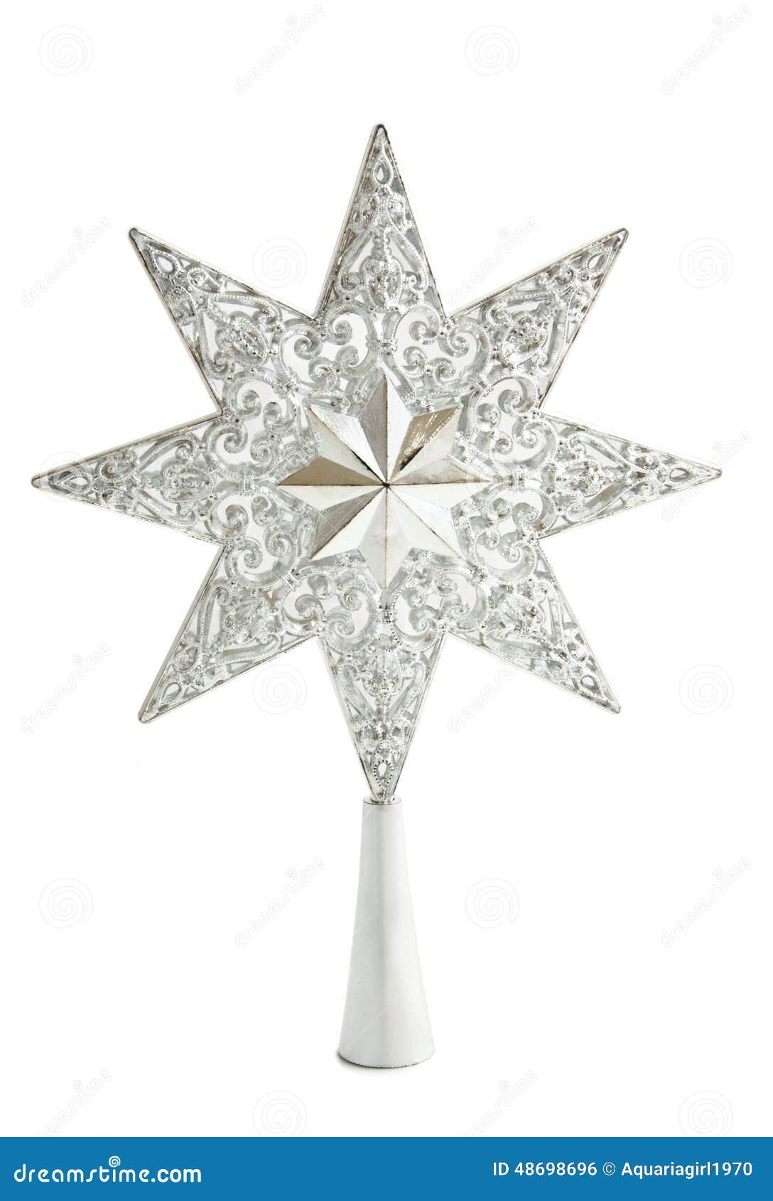 Silver star stock photo. Image of reflection, close, pattern - 48698696