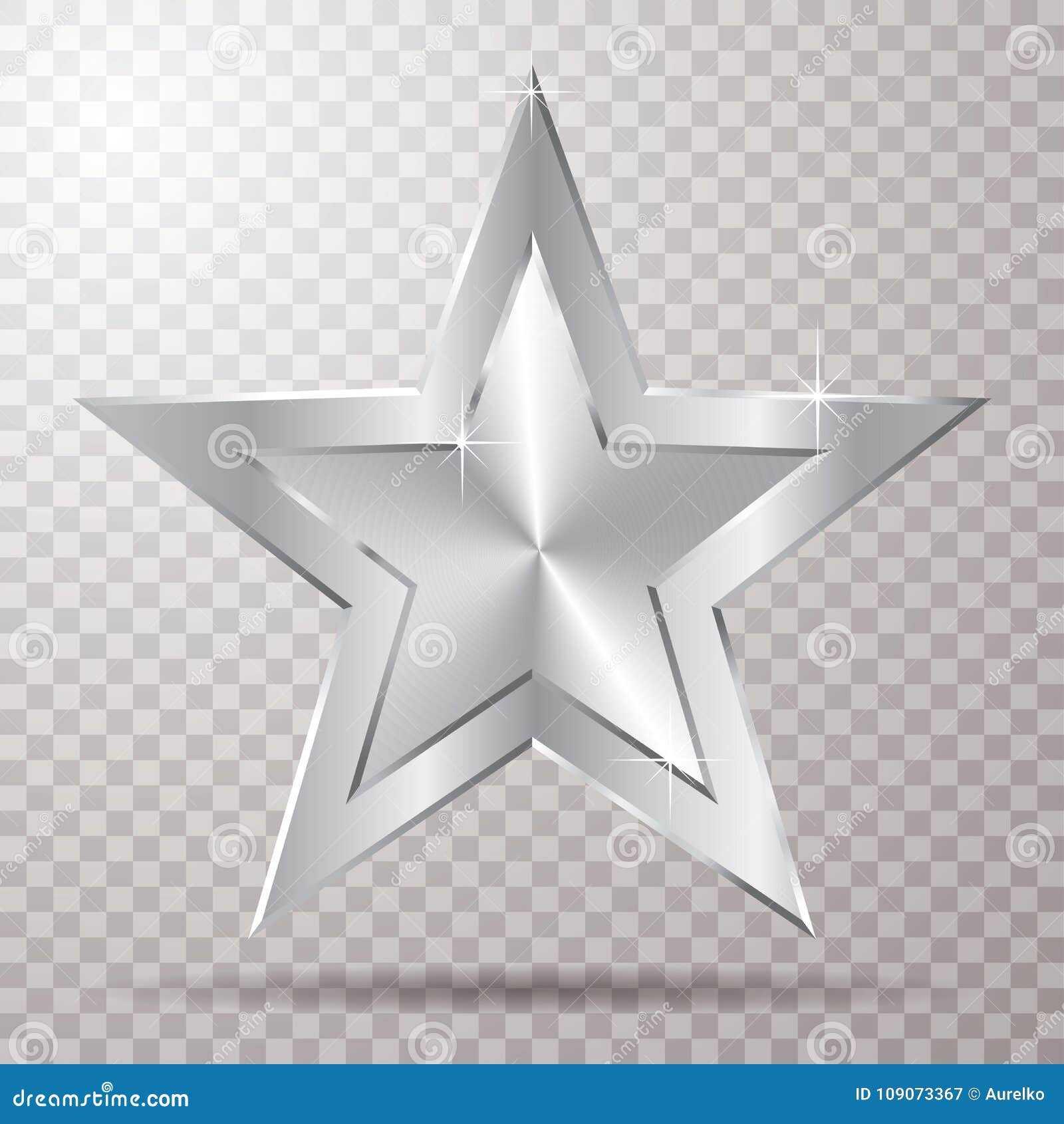 Silver Star Vector Banner. Silver Glitter . Template , Card, Vip ...